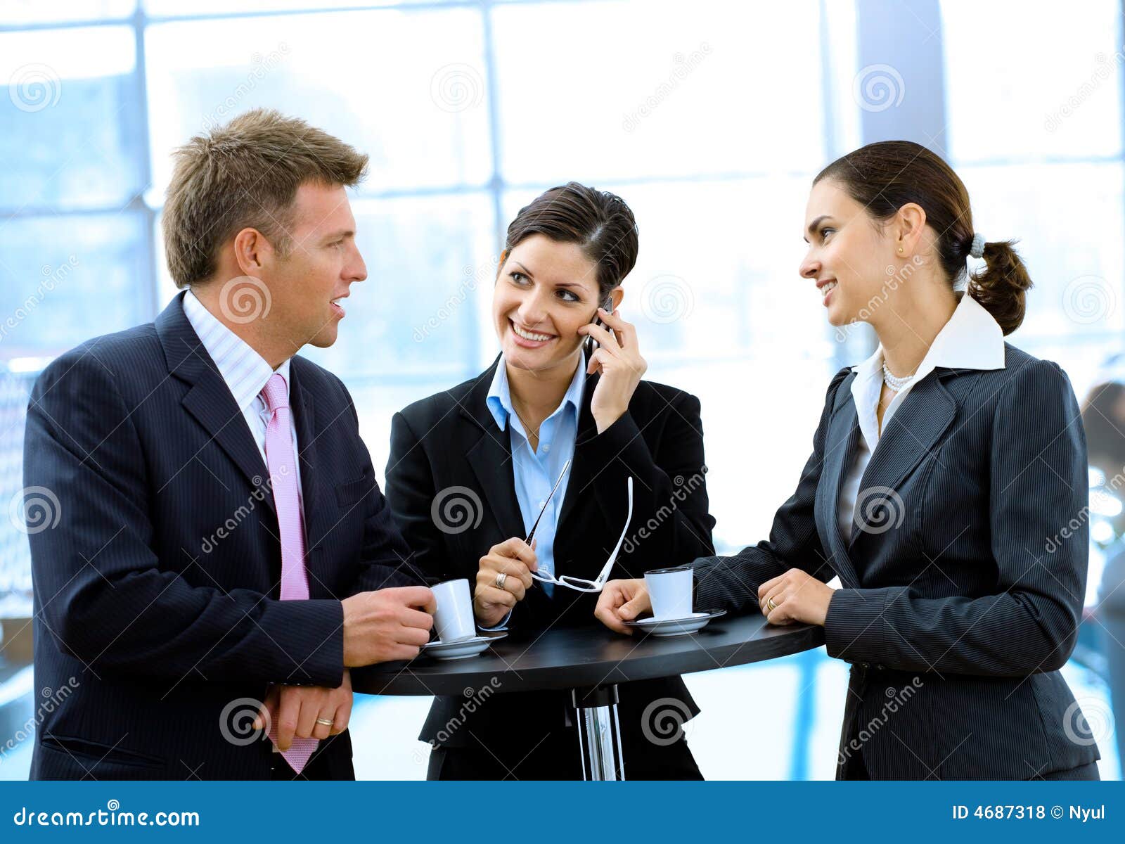 Businessteam Taking Coffee Break Stock Photo - Image of drinking ...