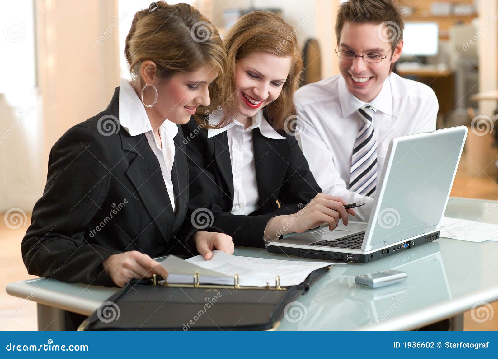 Businessteam at Work in Office Stock Photo - Image of atmosphere ...