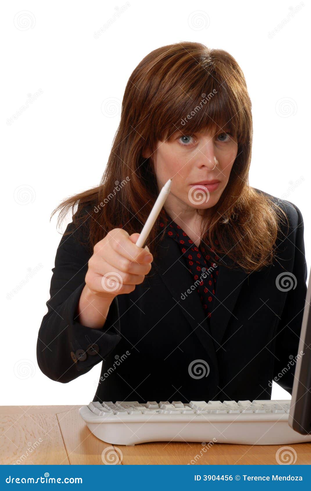 Businesswoman Asking Question Stock Photo - Image of close, cute: 3904456