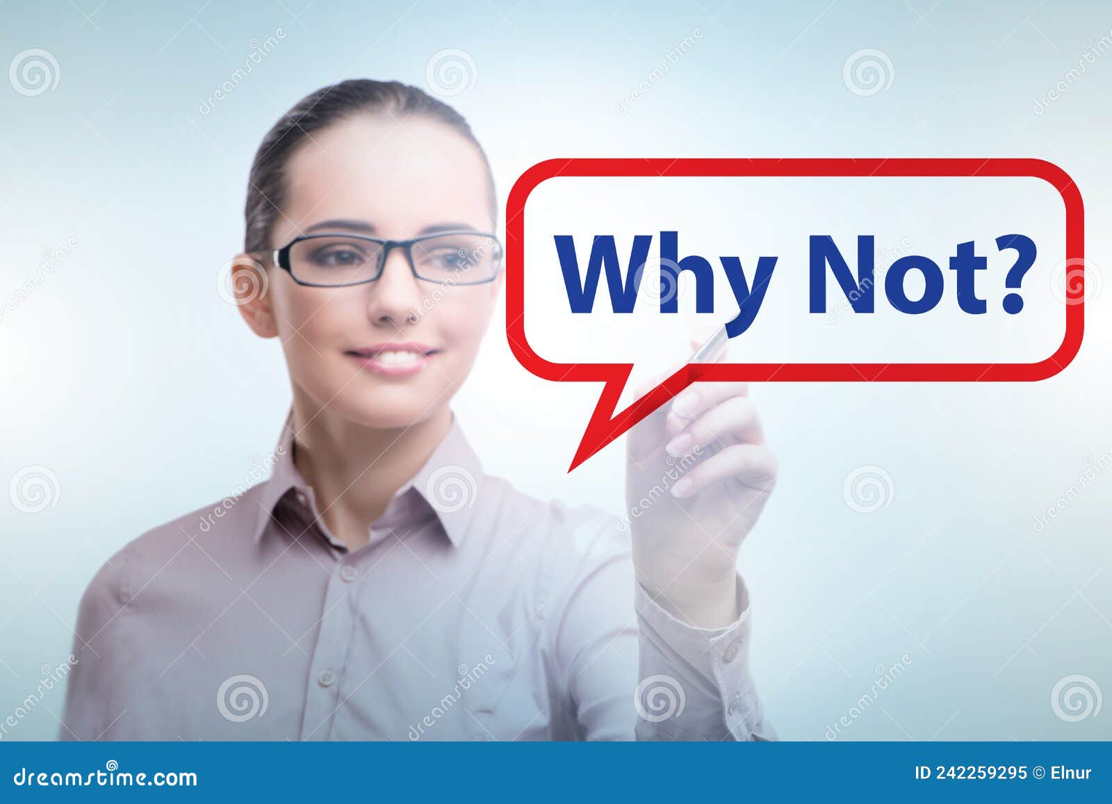 Businesswoman Asking the Question Why Not Stock Image - Image of ...