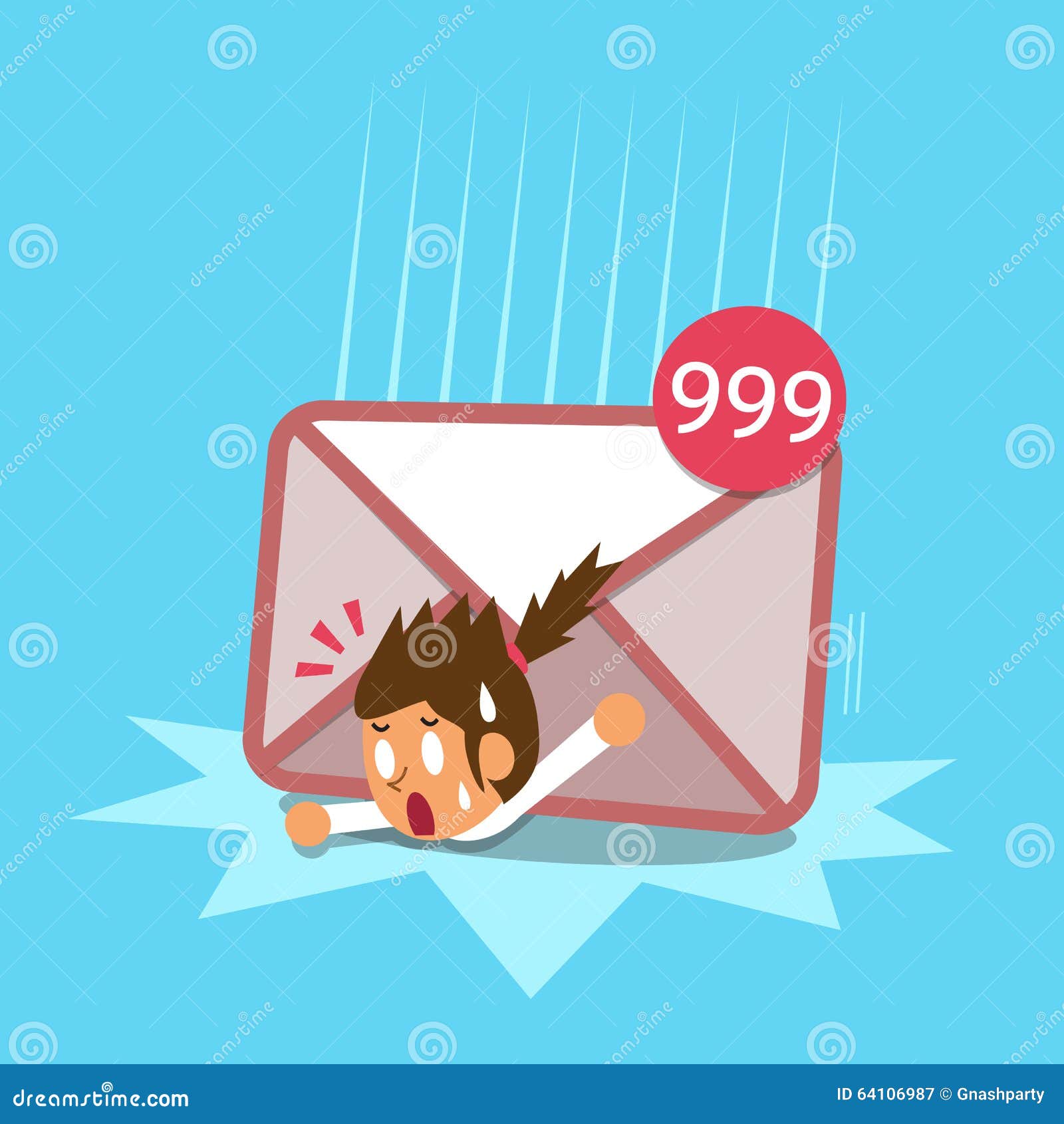 Businesswoman and Big Mail Icon Stock Vector - Illustration of icon ...