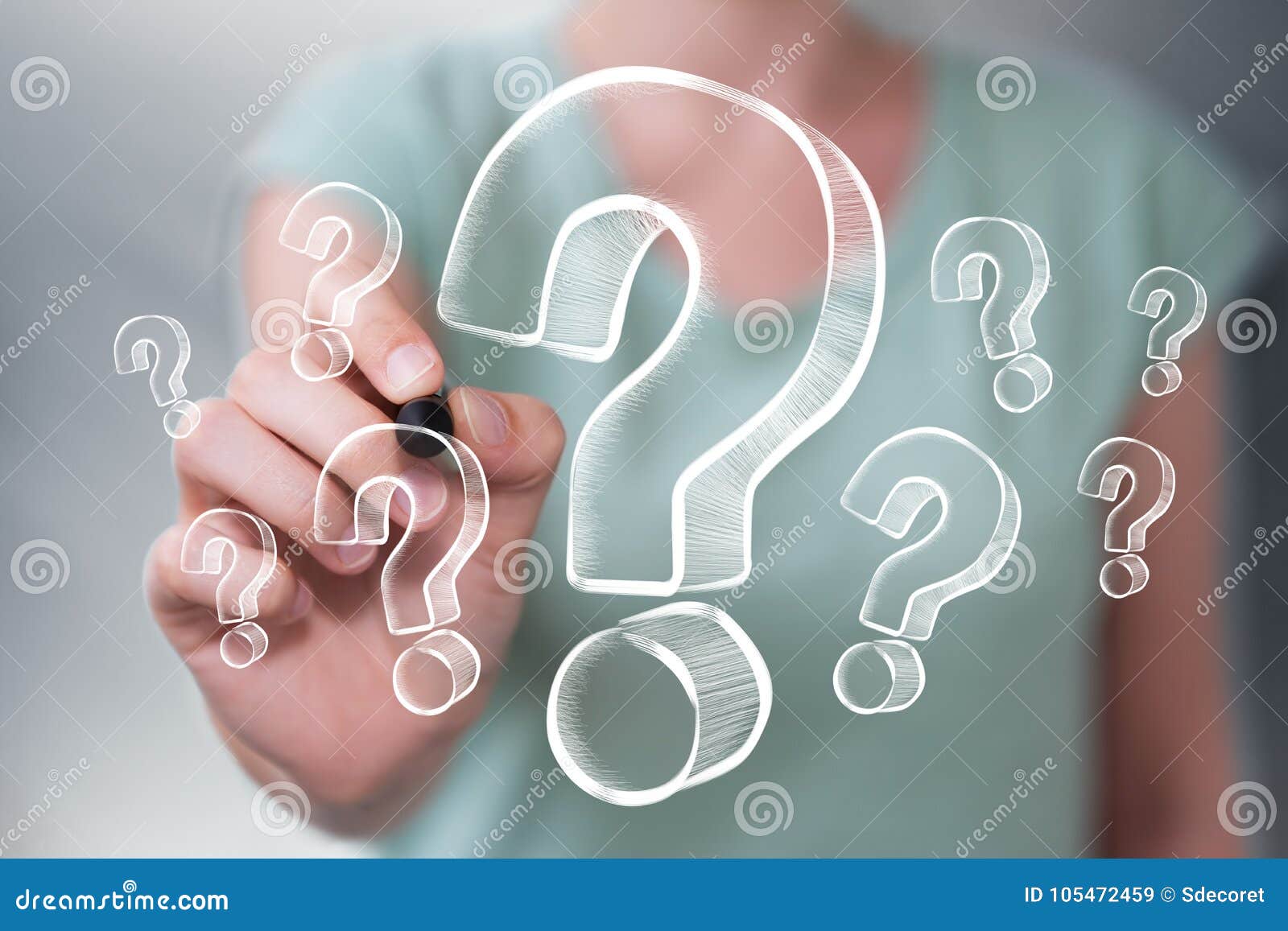 Businesswoman Drawing Hand Drawn Question Marks Stock Illustration ... Businesswoman Drawing Hand Drawn Question Marks Stock Illustration ...