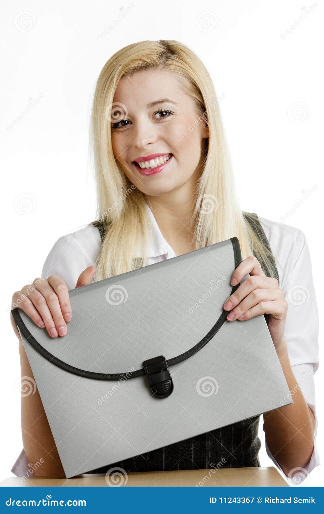 Businesswoman with Briefcase Stock Image - Image of business, clothing ...
