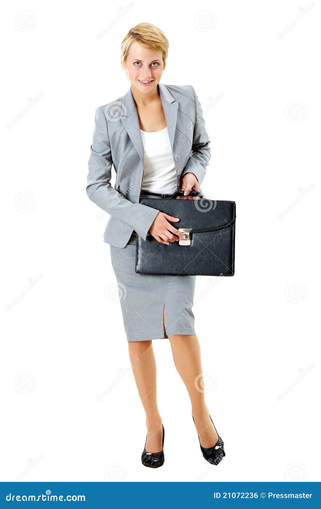 Businesswoman with Briefcase Stock Photo - Image of briefcase, lady ...