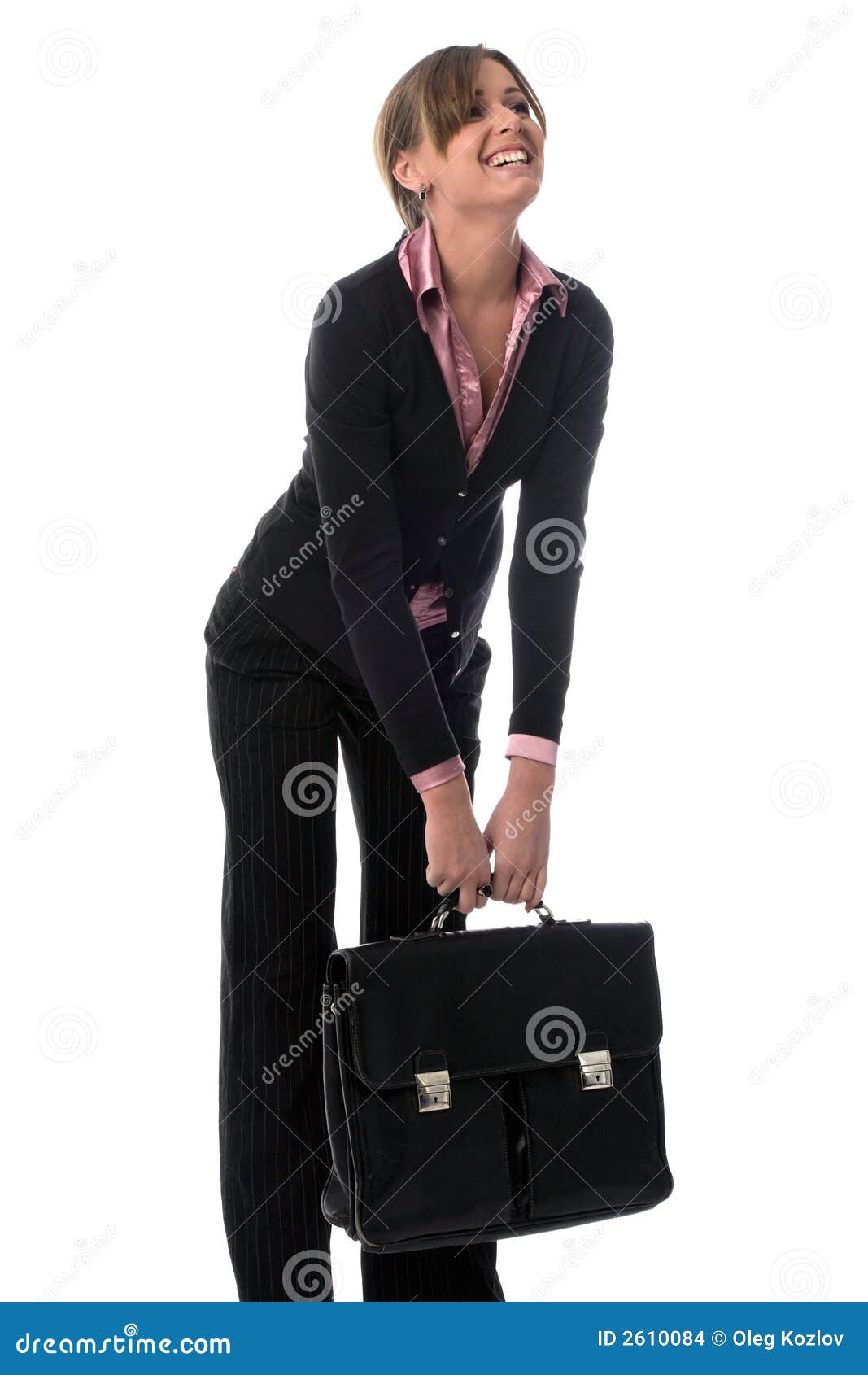 Businesswoman with Briefcase Stock Photo - Image of woman, standing ...