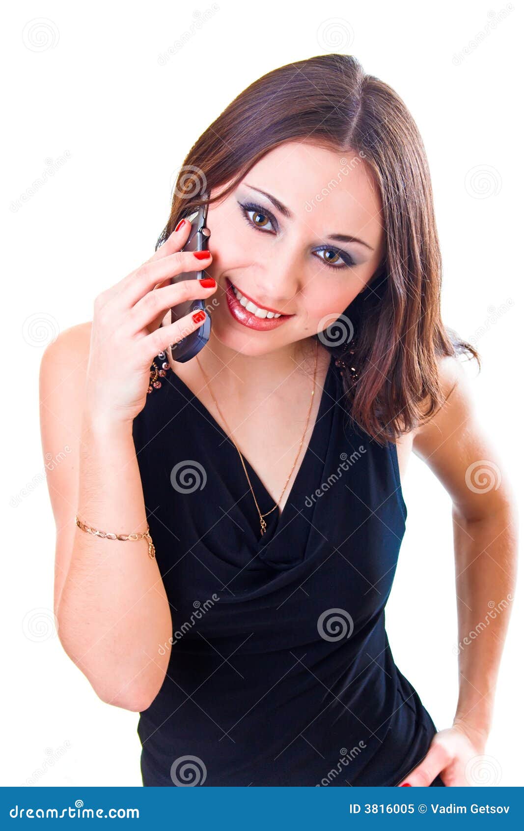 Businesswoman Calling by Cell Phone Stock Image - Image of lady ...
