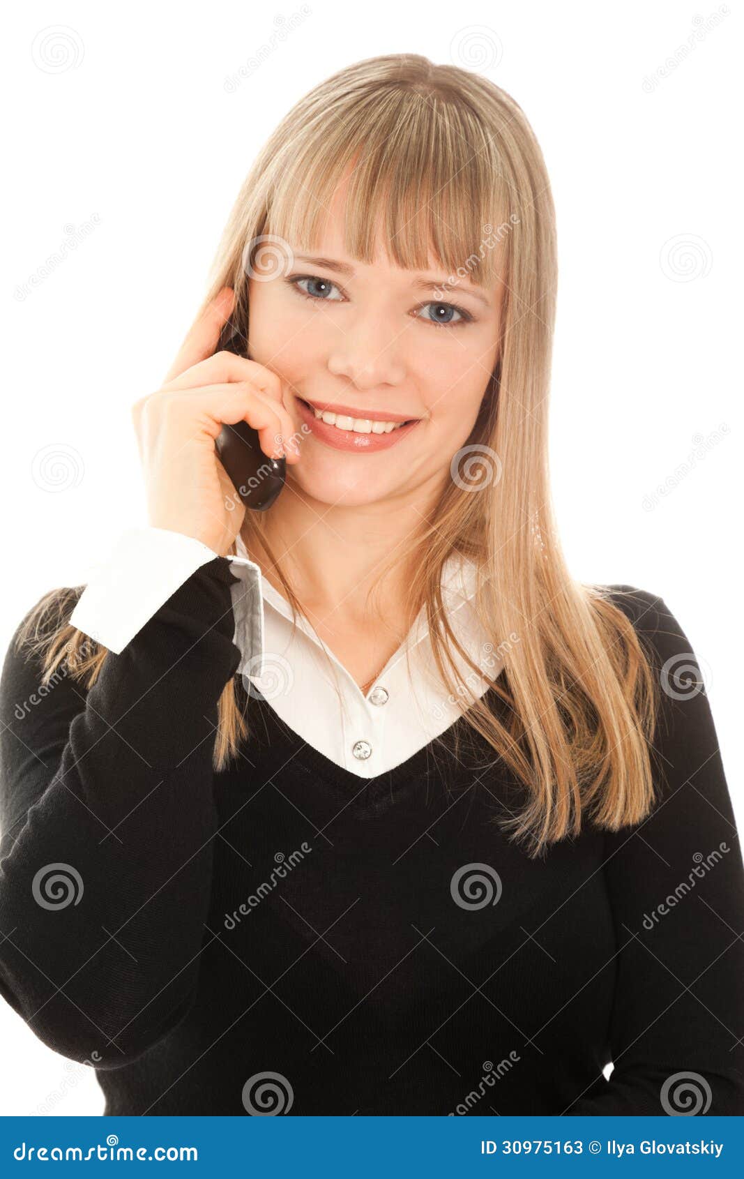 Businesswoman Calling by Phone Stock Image - Image of cellphone ...
