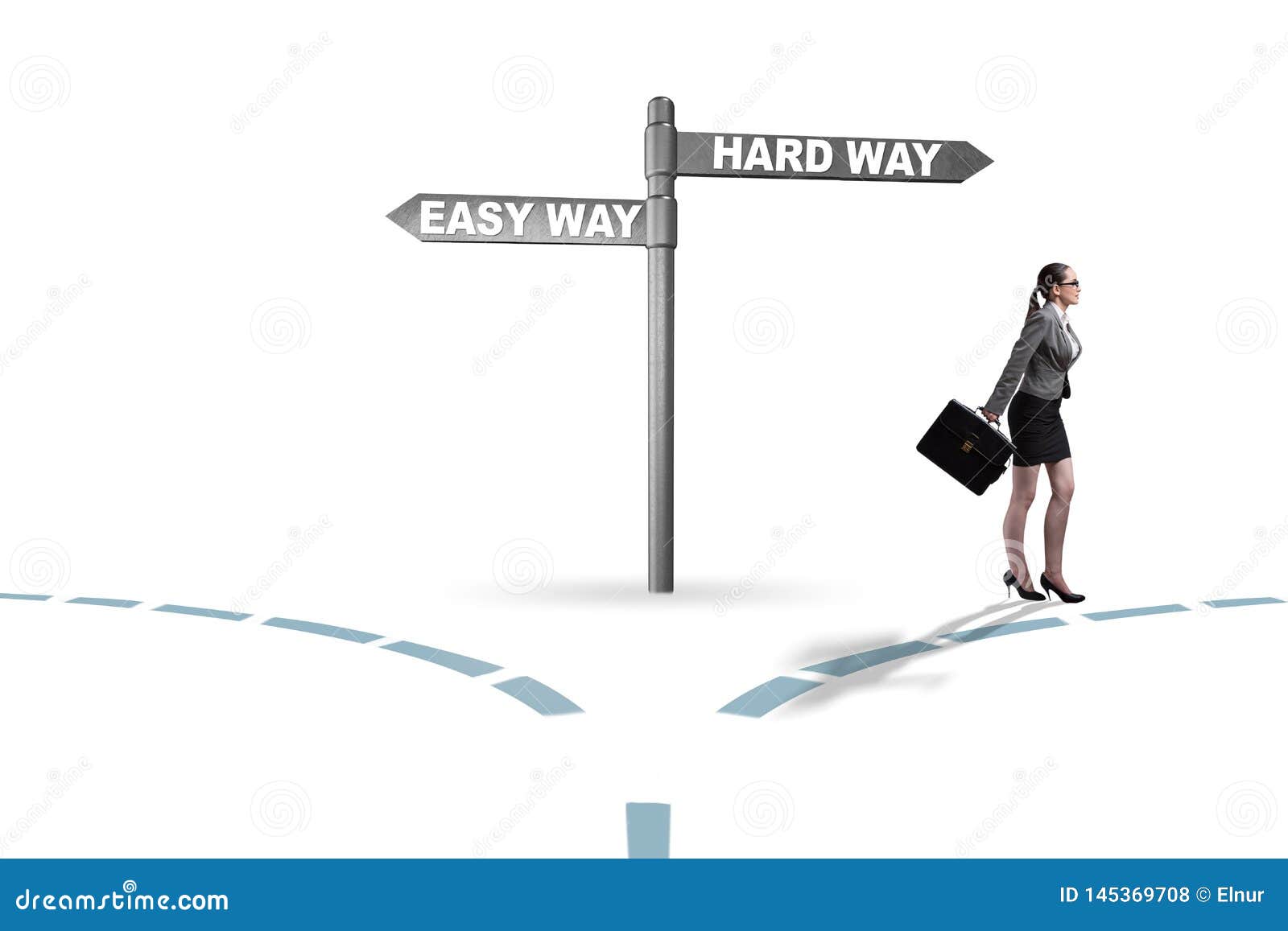 Businesswoman Choosing Healthy Instead Of Unhealthy. Office Background ...