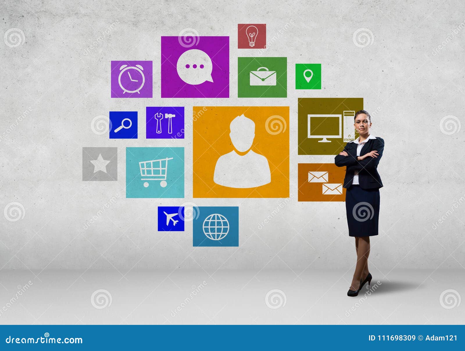 Interface presentation stock image. Image of square - 111698309