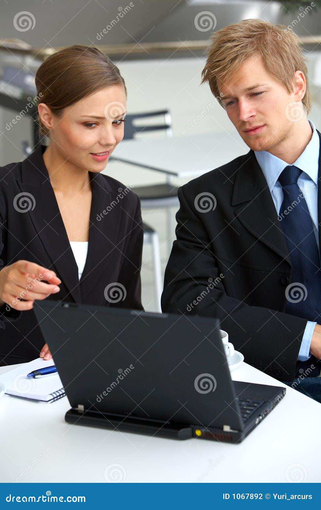 Businesswoman Consulting a Partner Stock Photo - Image of corporate ...