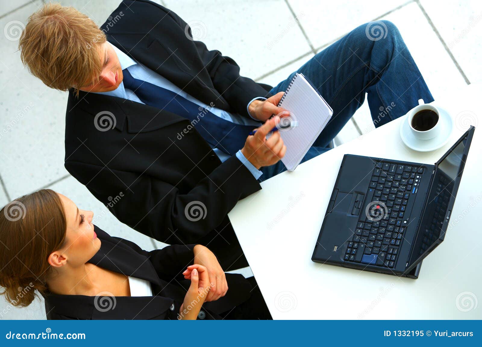 Businesswoman Consulting a Partner Stock Image - Image of female ...