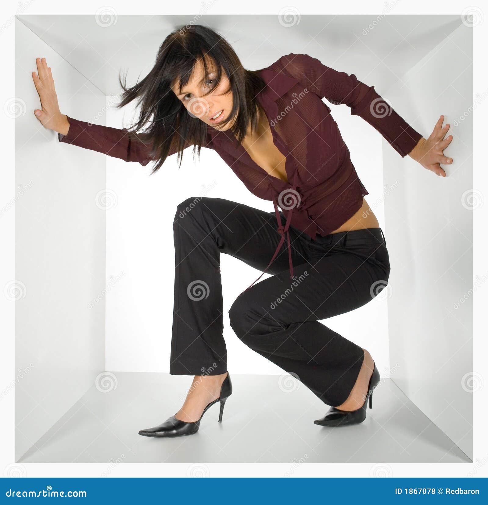 Businesswoman in the Cube stock photo. Image of individuality - 1867078