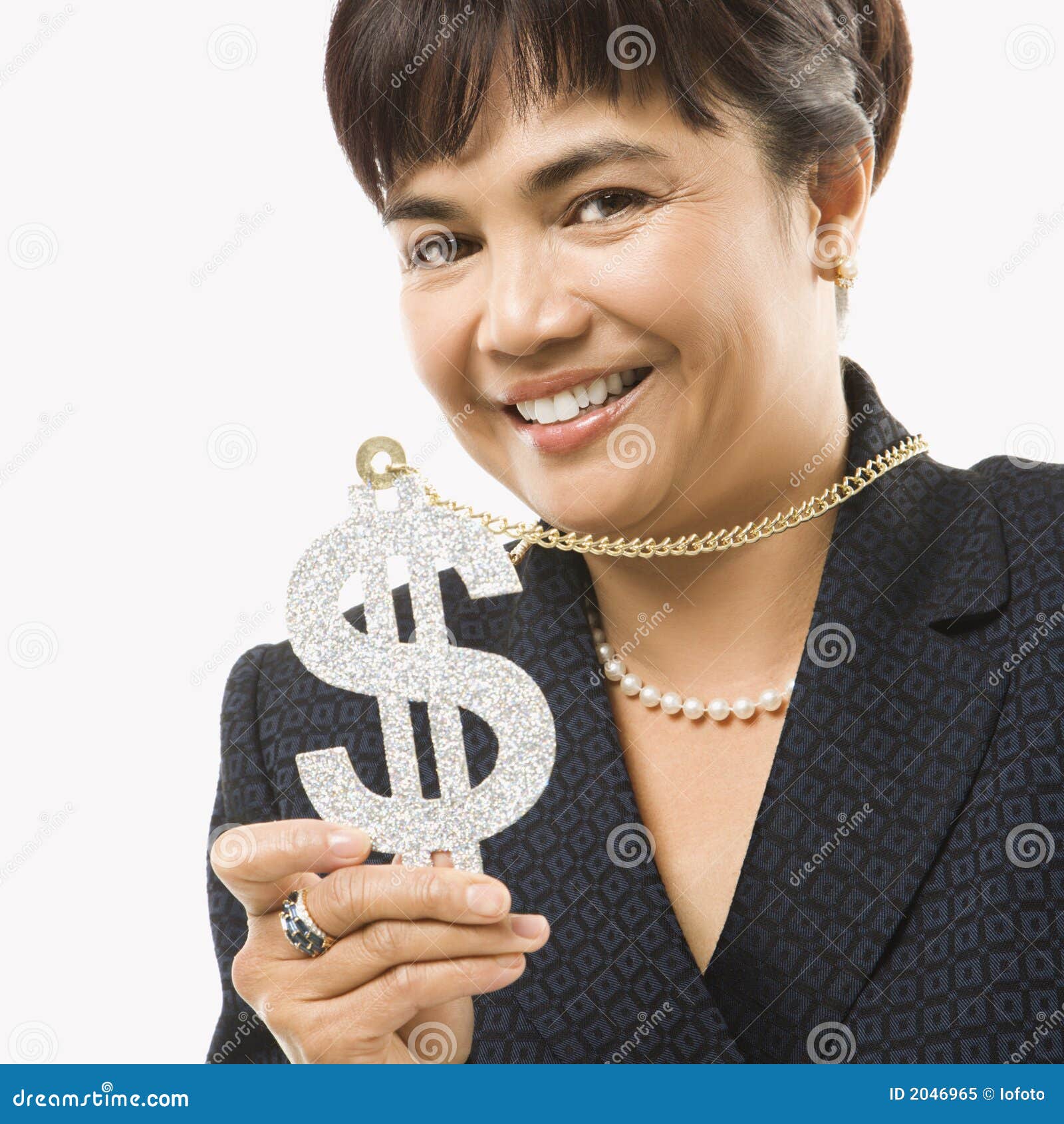 Businesswoman with Dollar Sign Stock Image - Image of businesspeople ...