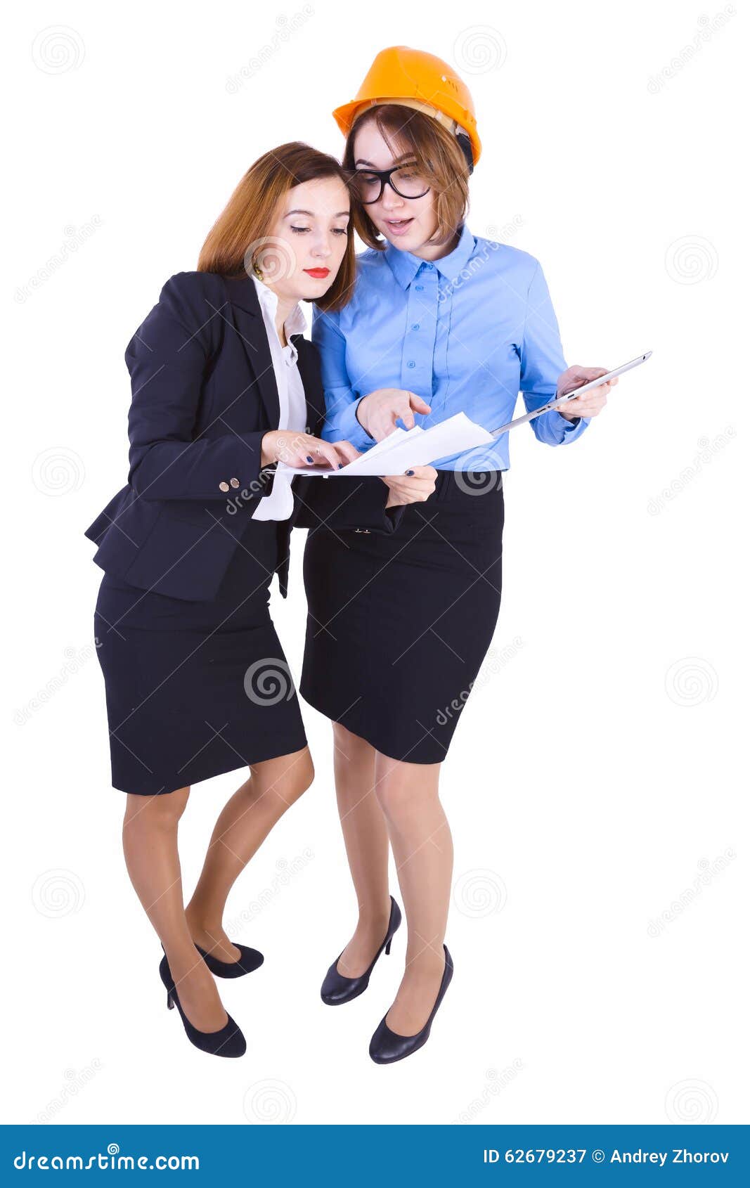 Businesswoman and Engineer are Discussing New Project Stock Image ...