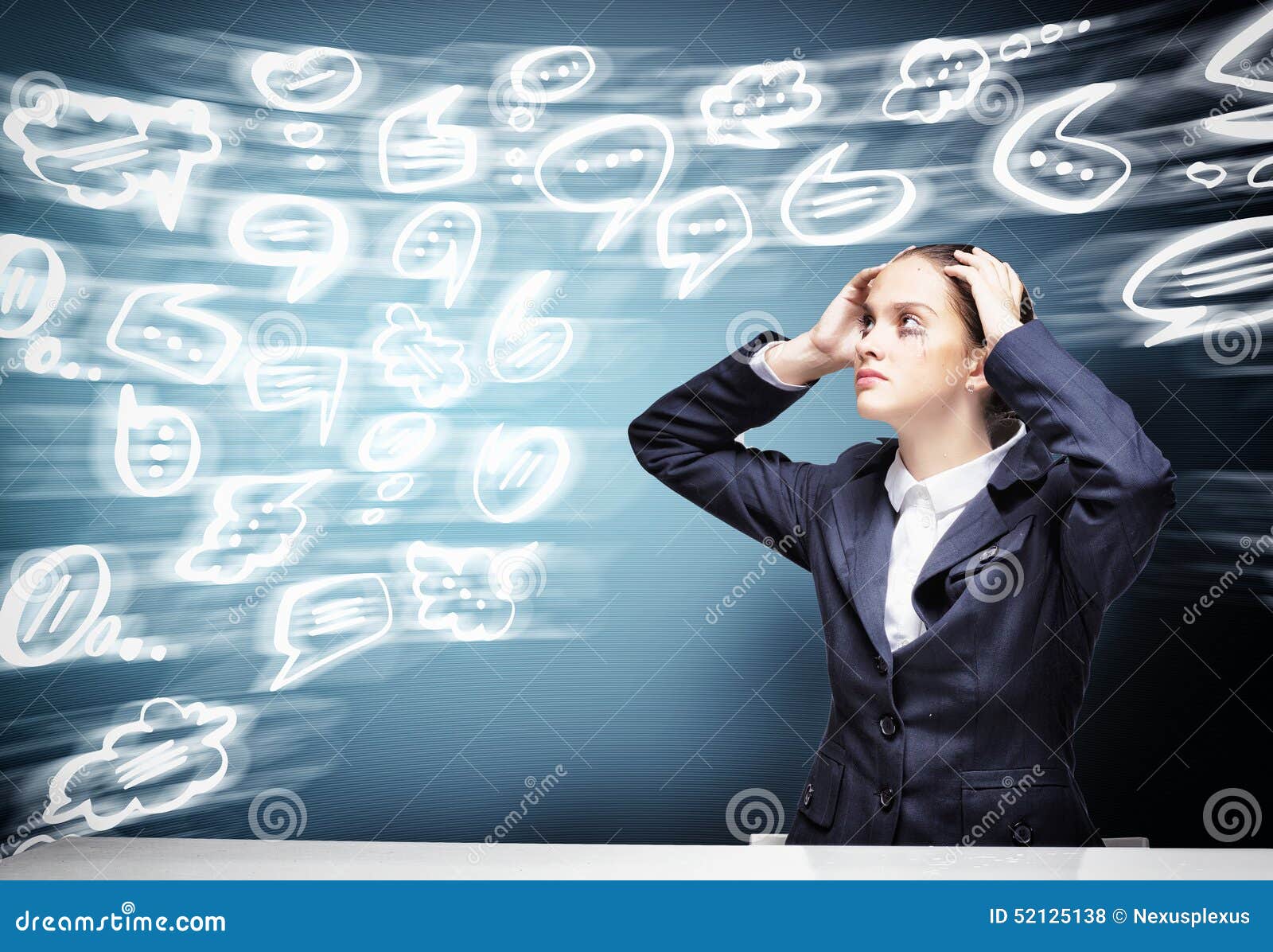 Businesswoman Facing Problems Stock Photo - Image of face, emotional ...