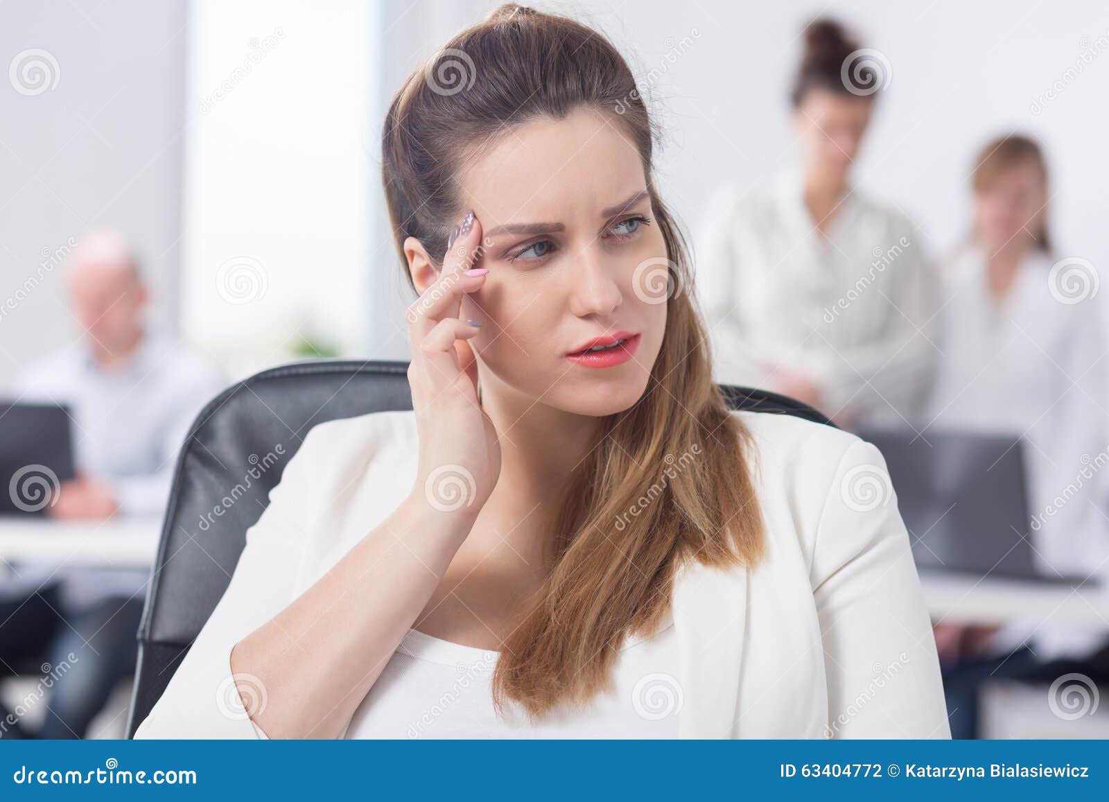 Businesswoman Feeling Bad at Work Stock Photo - Image of sick, employee ...