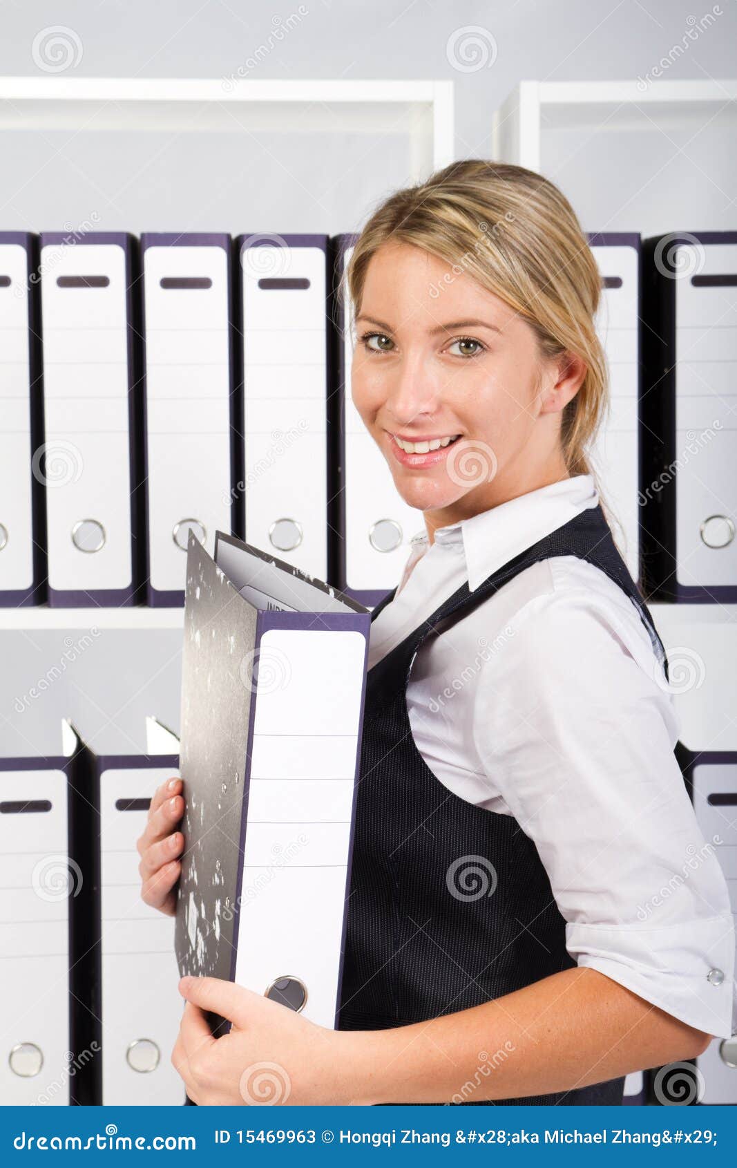 Businesswoman with files stock image. Image of businesswoman - 15469963