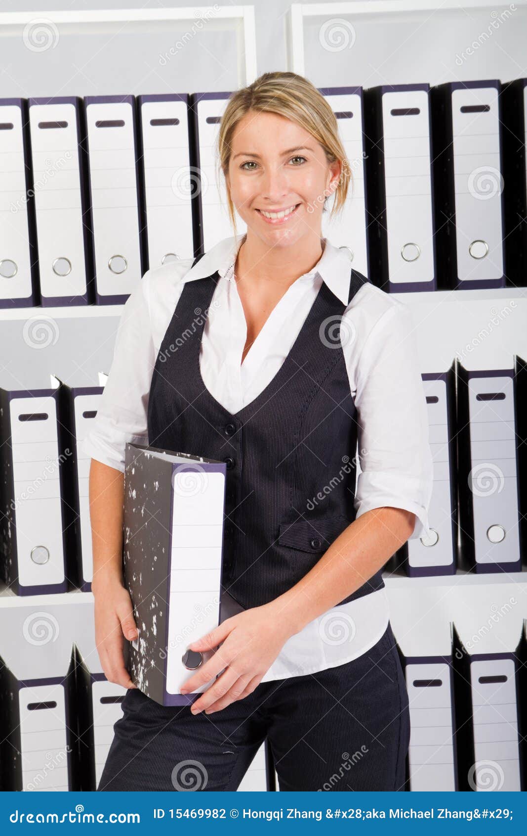 Businesswoman filing stock photo. Image of businesspeople - 15469982