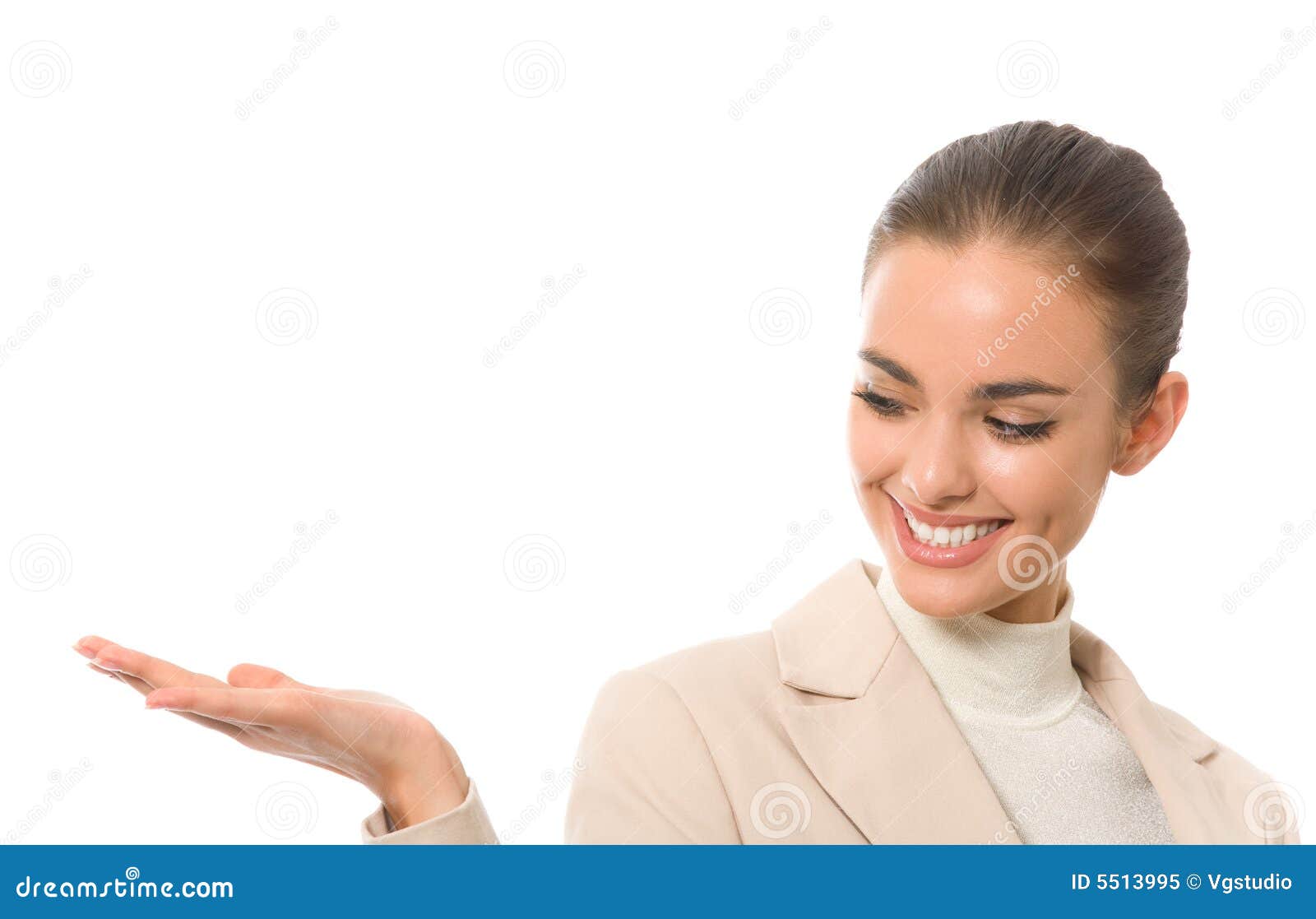 Businesswoman gesturing stock image. Image of girl, happy - 5513995