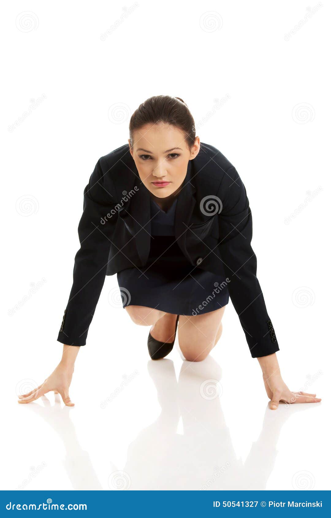 Businesswoman Getting Ready for Competition. Stock Image - Image of ...