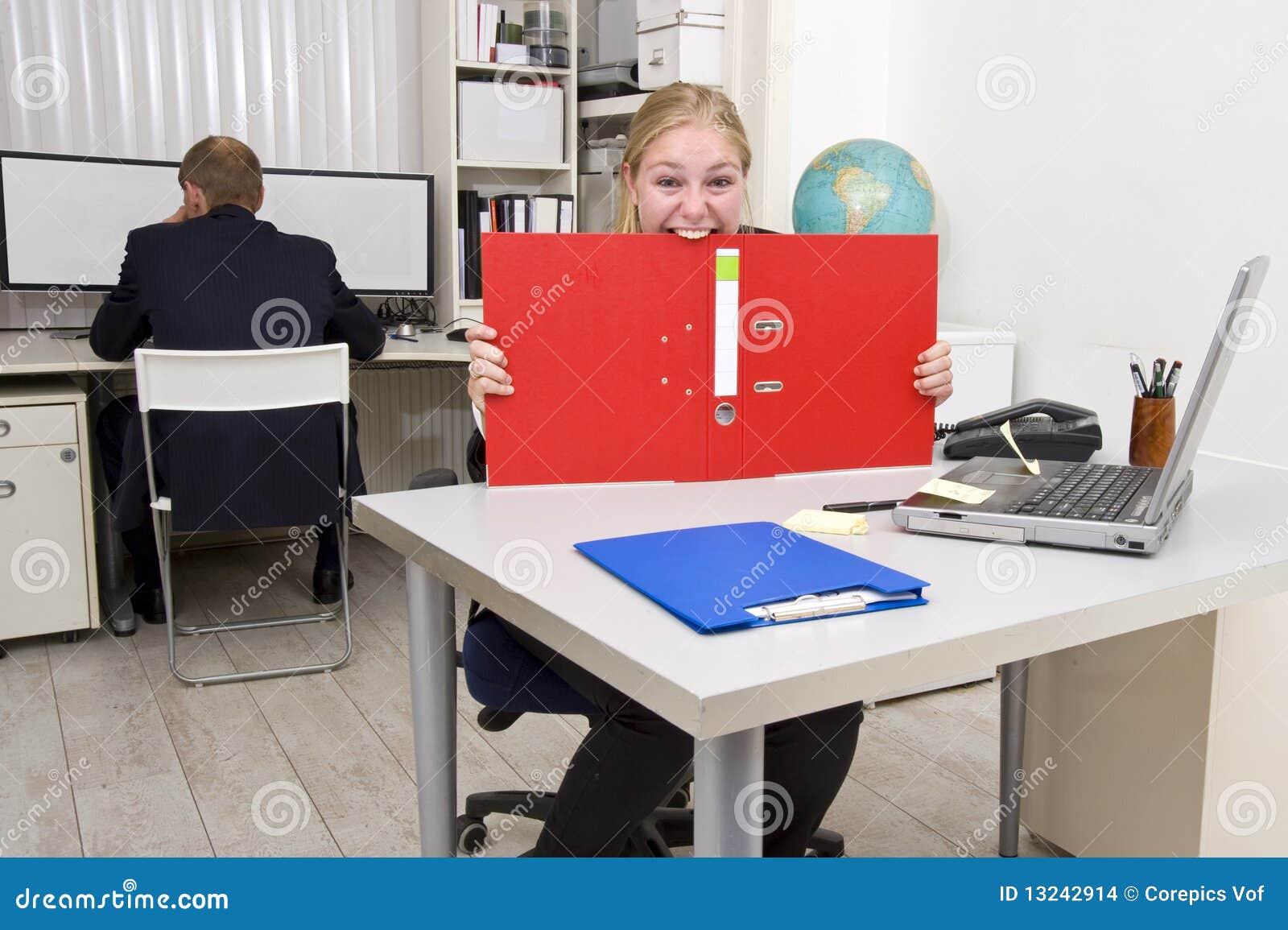Businesswoman going insane stock photo. Image of weird - 13242914