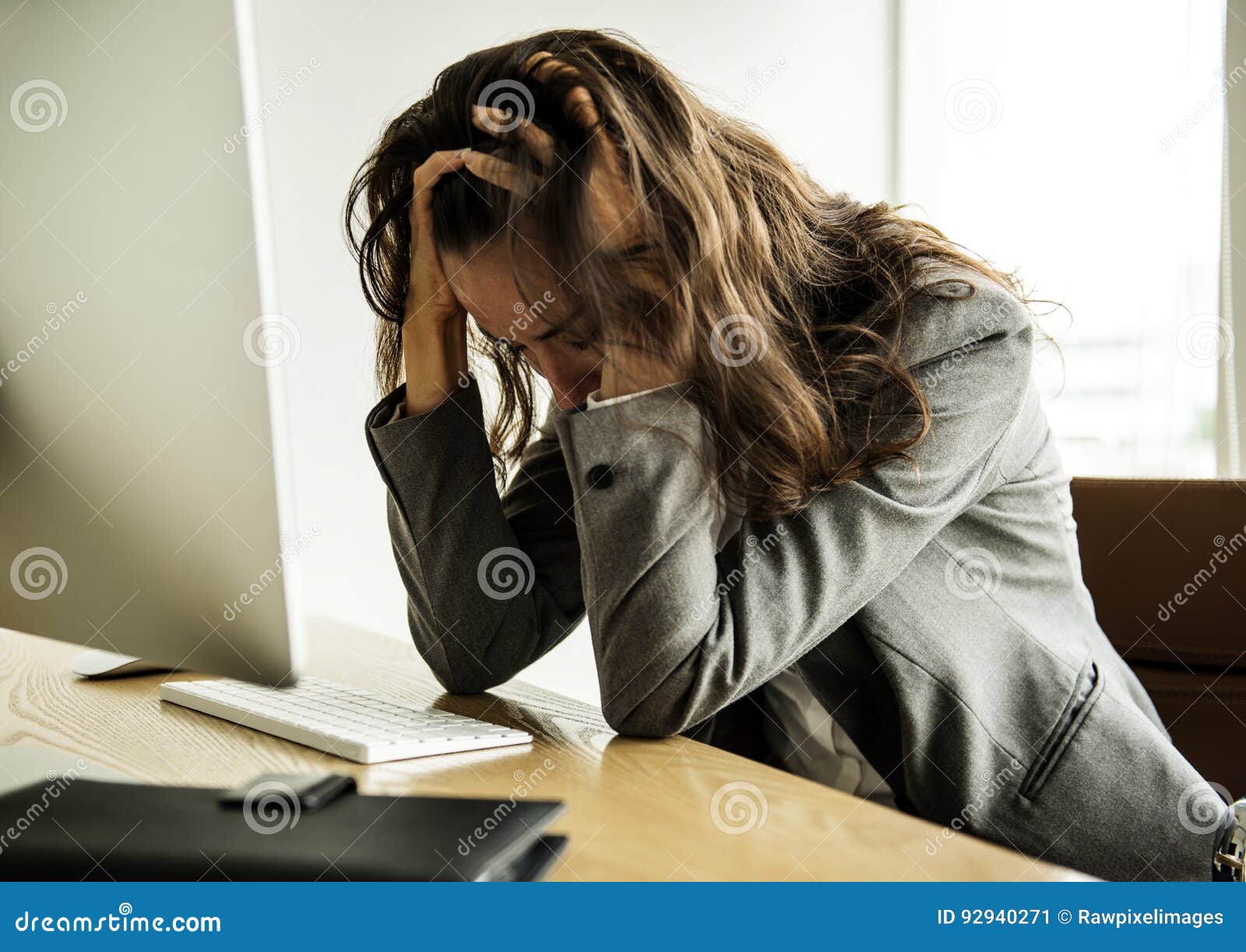 Businesswoman Got Fired Unemployed Feeling Stressed Stock Image - Image ...