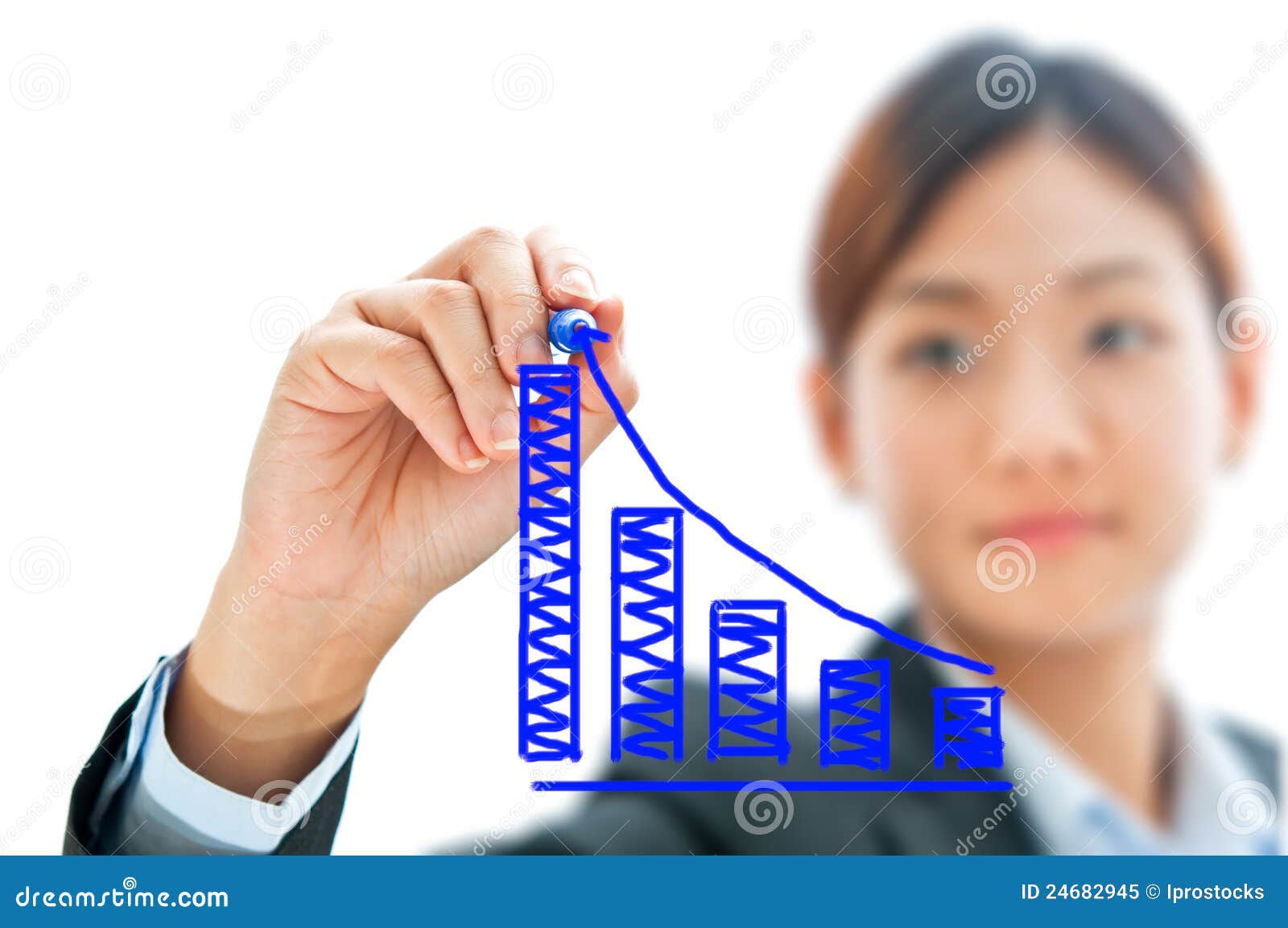 Drawing Chart Representing Growth Royalty-Free Stock Photo ...