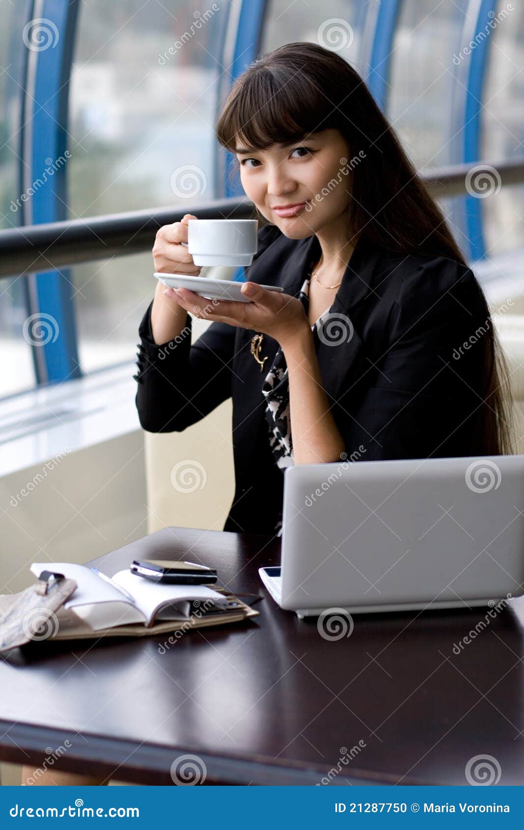Businesswoman Having a Cup of Tea Stock Photo - Image of lifestyle ...