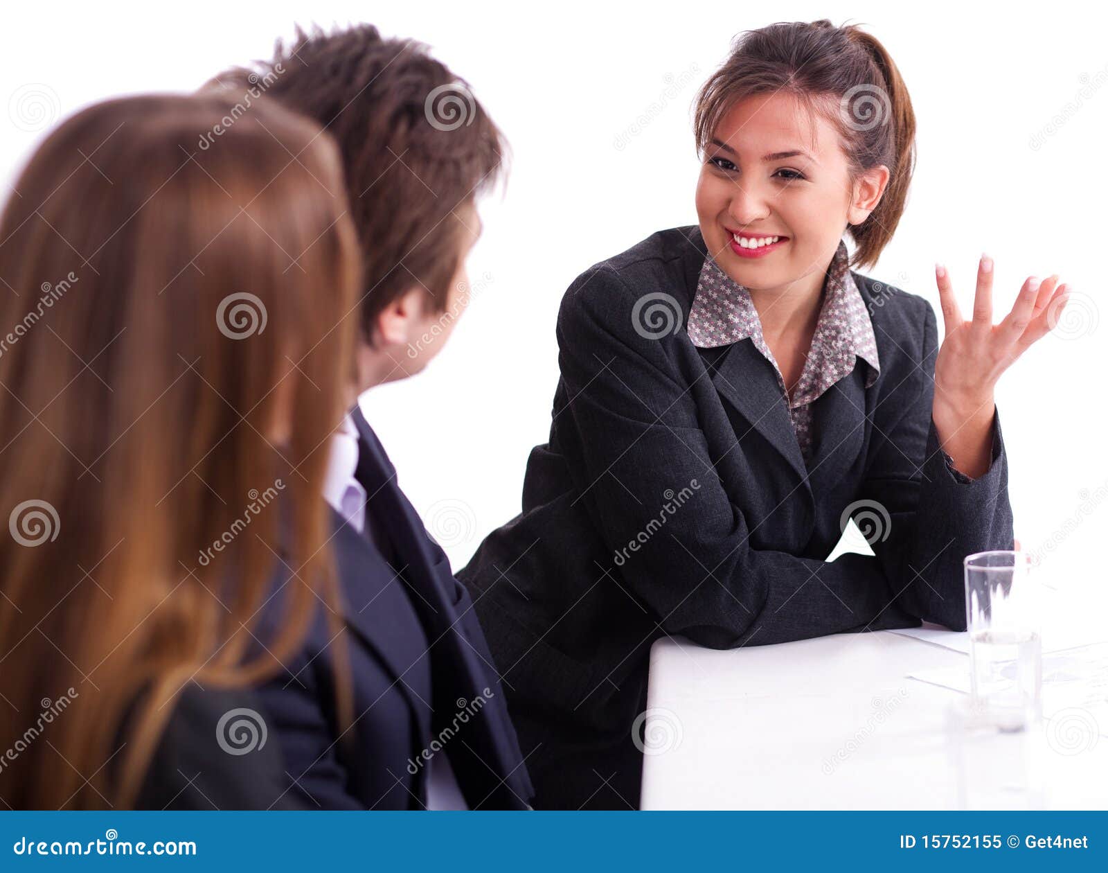 Businesswoman Having Healthy Discussion Stock Image - Image of ...