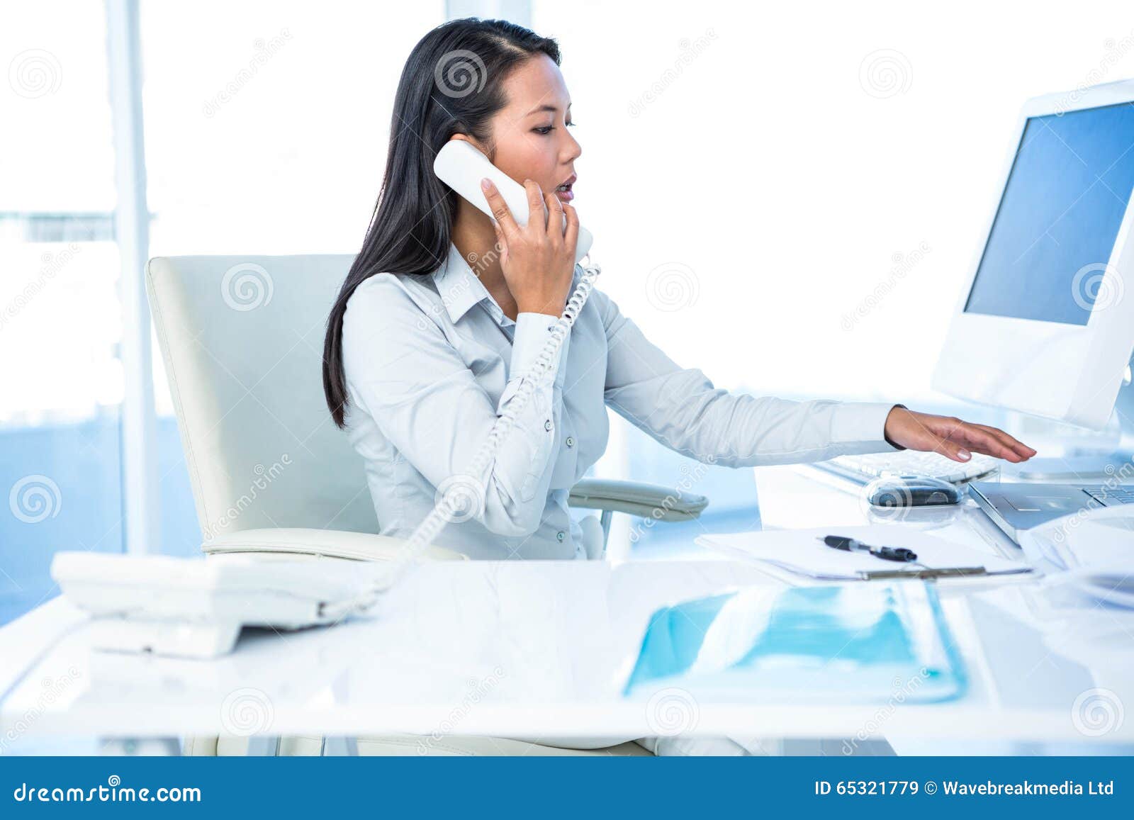 Businesswoman Having Phone Call Stock Image - Image of dressed ...