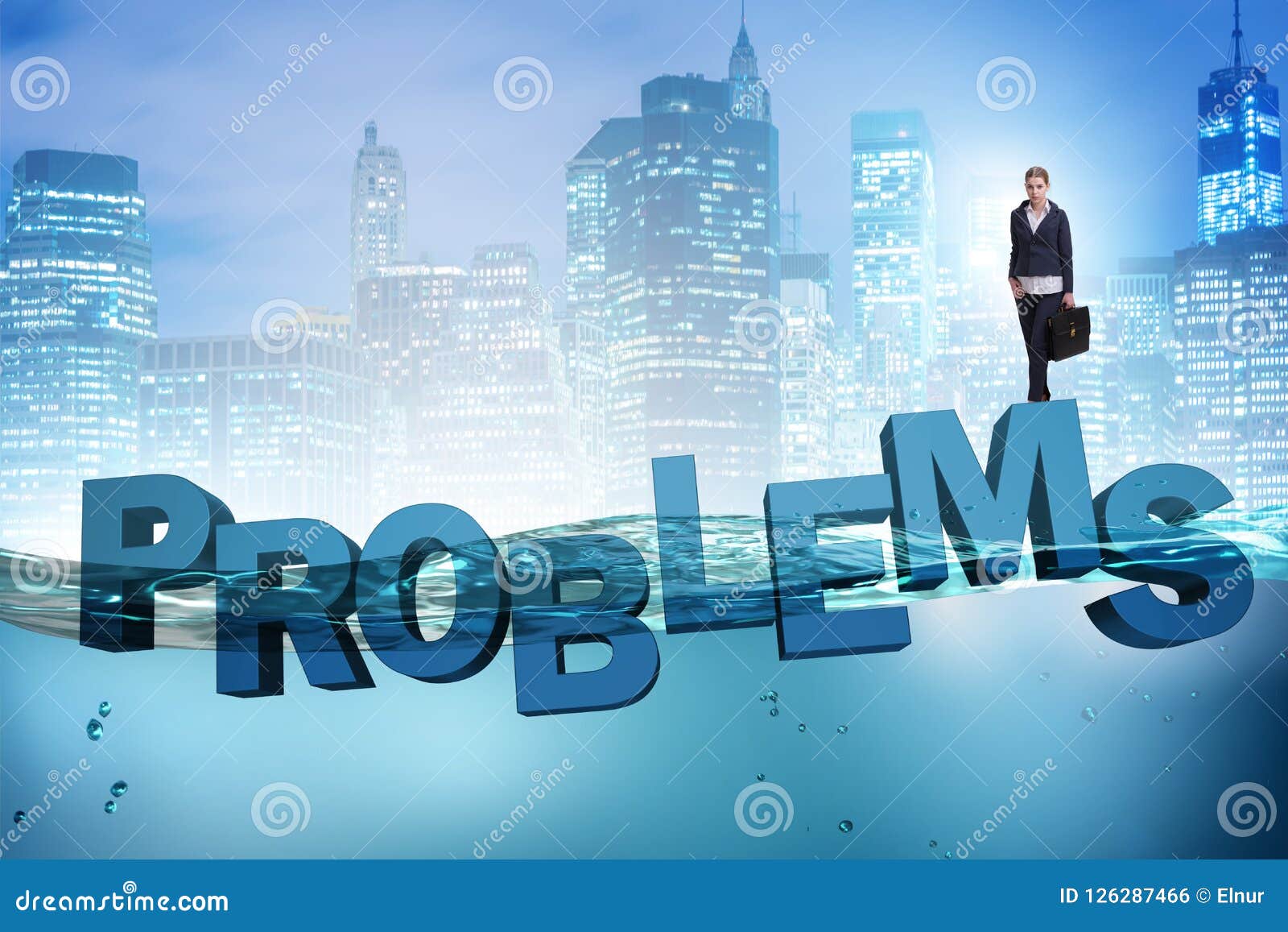 The Businesswoman Having Problems in Business Concept Stock ... The Businesswoman Having Problems in Business Concept Stock ...
