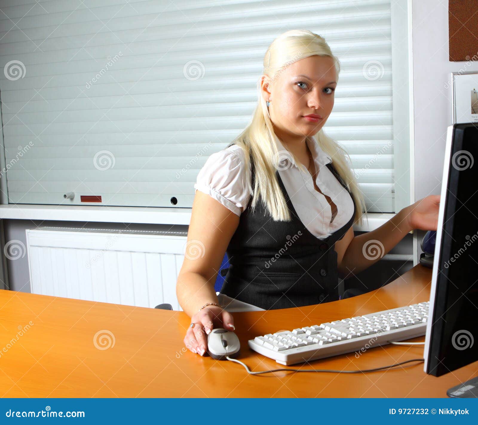 Businesswoman at Her Working Place Stock Photo - Image of girl ...
