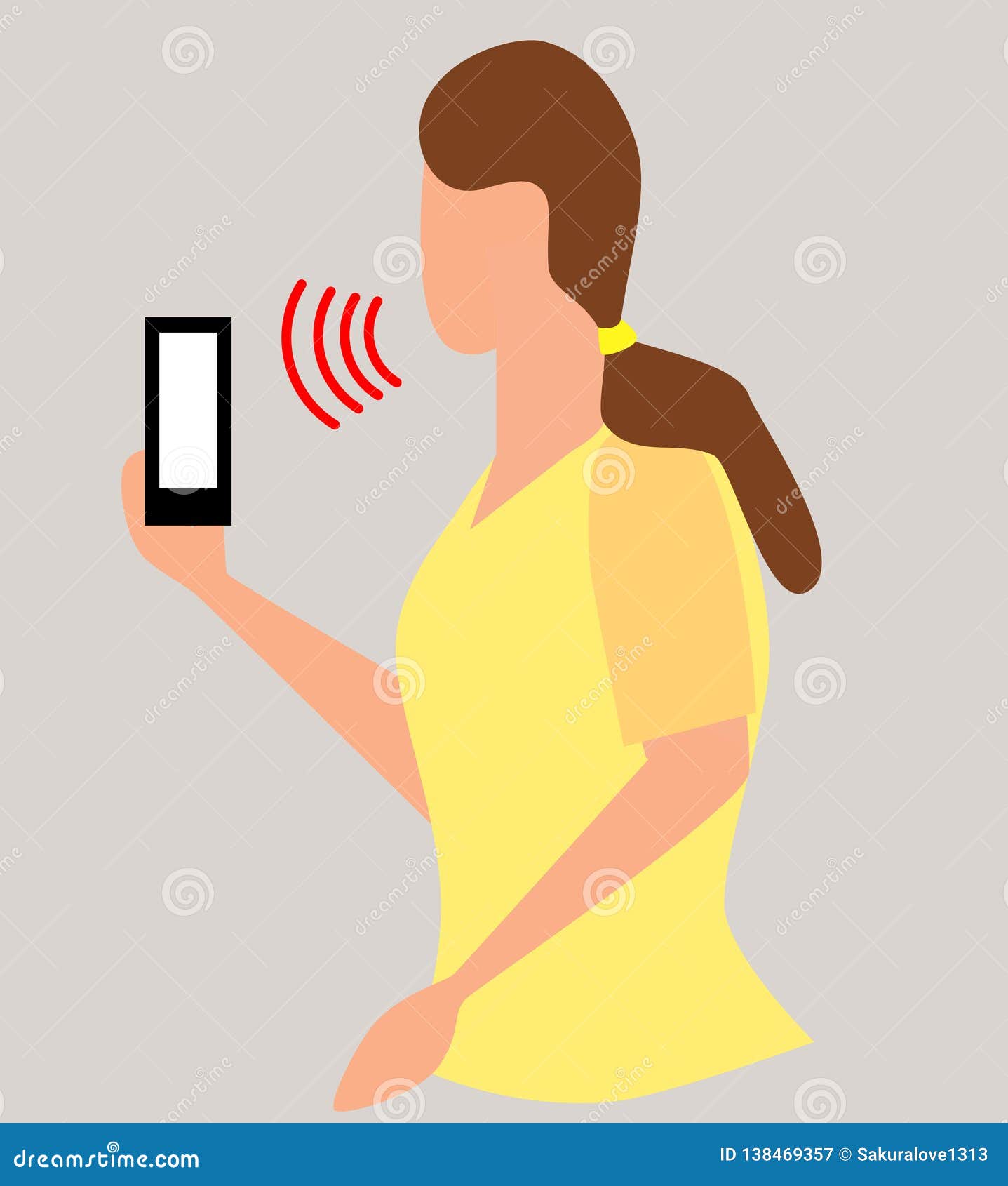 Businesswoman Hold Phone Intelligent Voice Personal Assistant ... Businesswoman Hold Phone Intelligent Voice Personal Assistant ...