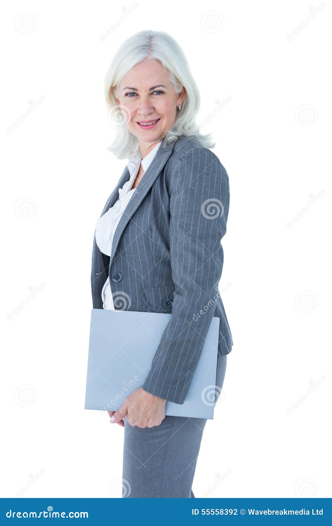 Businesswoman Holding Files Stock Photo - Image of female, working ...