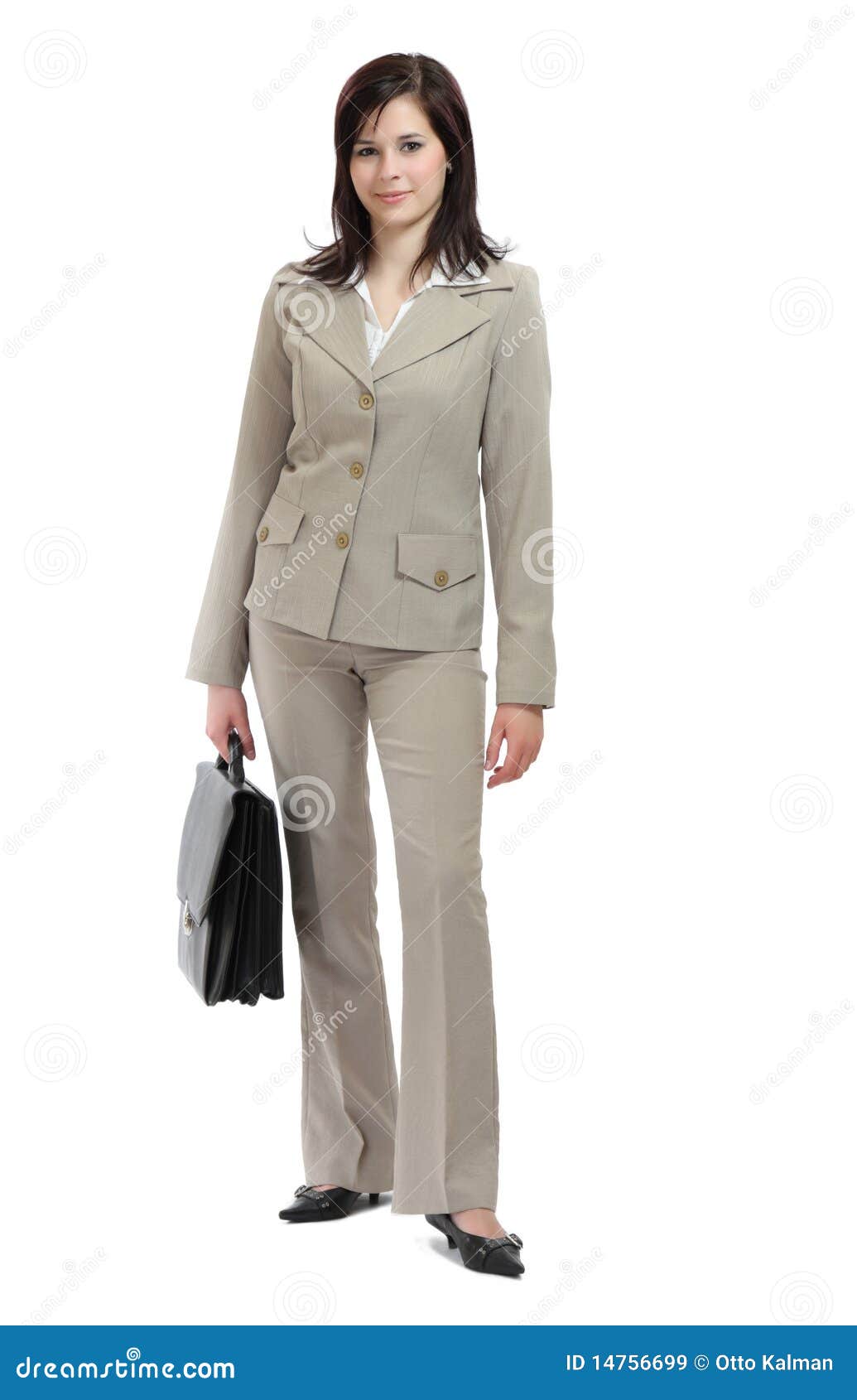 Businesswoman Holding a Heavy Briefcase Stock Image - Image of ...