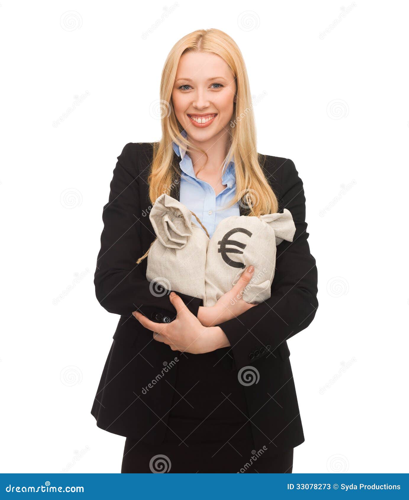 Businesswoman Holding Money Bags with Euro Stock Image - Image of ... Businesswoman Holding Money Bags with Euro Stock Image - Image of ...