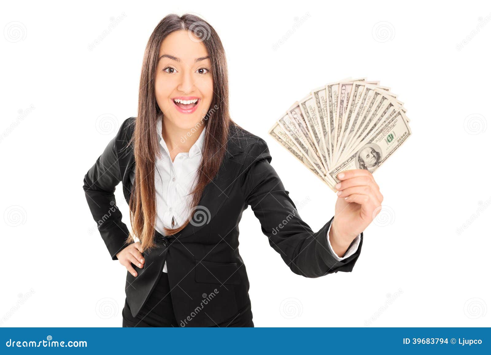 Businesswoman Holding Money Stock Photo - Image of posing, looking ... Businesswoman Holding Money Stock Photo - Image of posing, looking ...