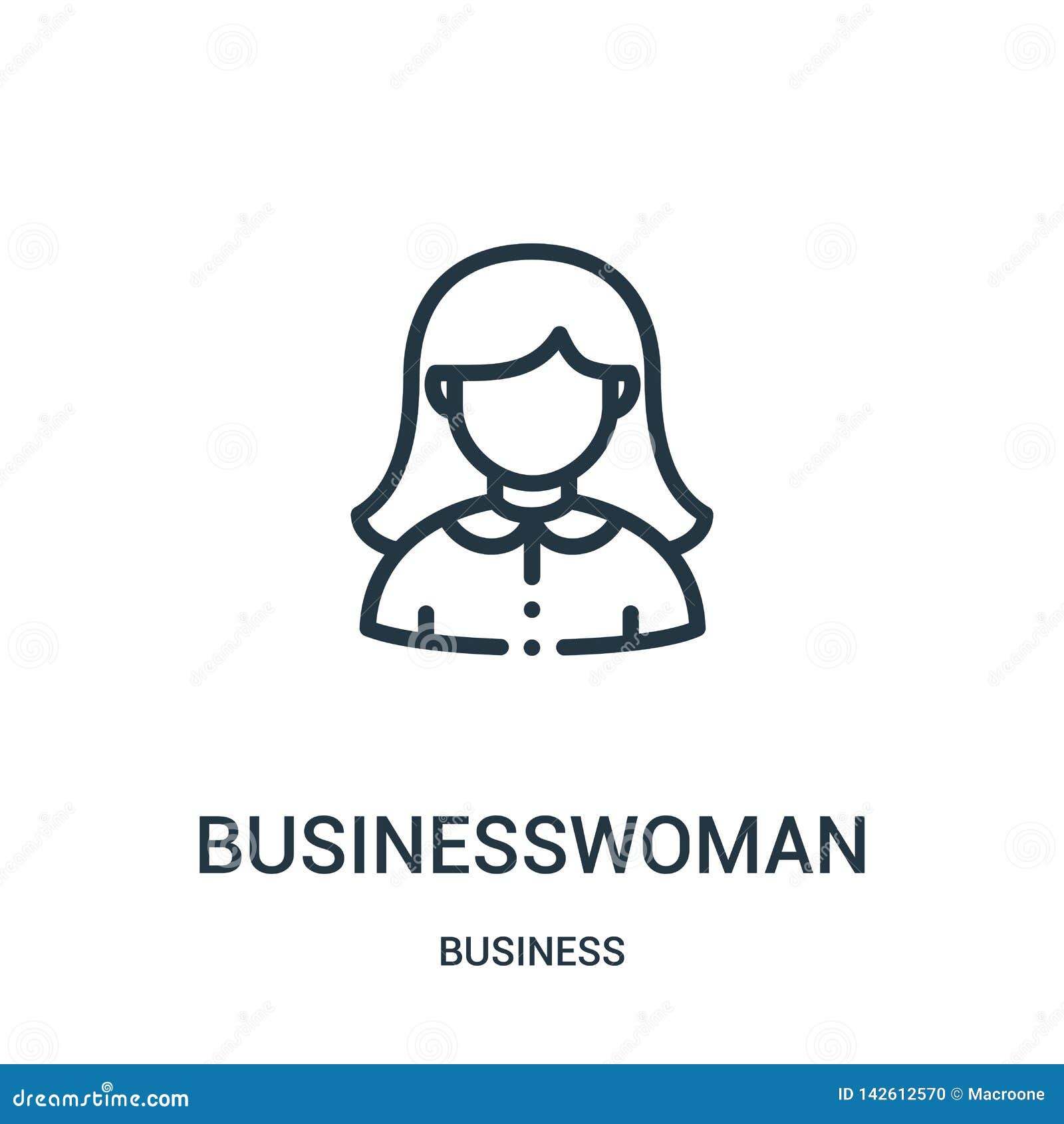 Businesswoman Icon Vector From Business Collection Thin Line Businesswoman Outline Icon Vector