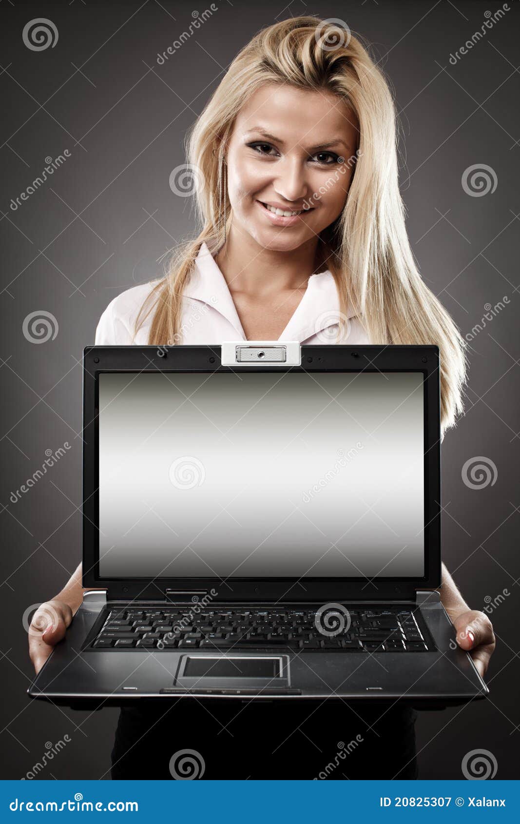 Businesswoman with laptop stock image. Image of laptop - 20825307