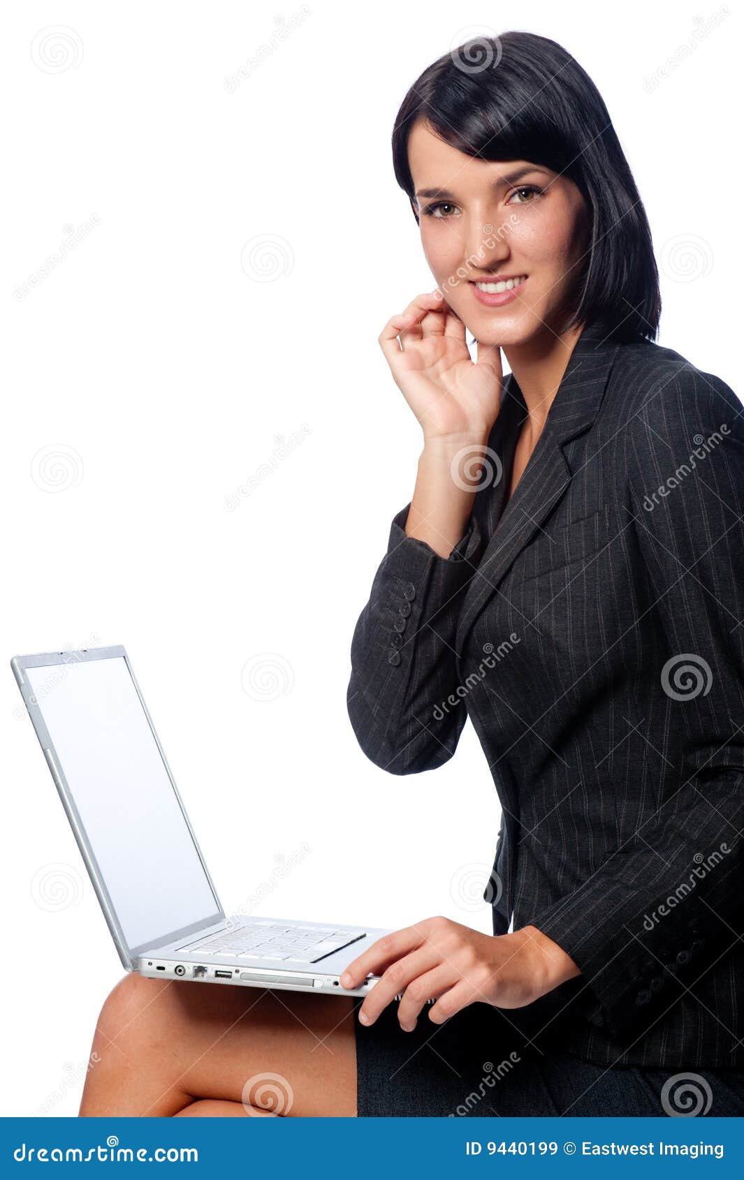 Businesswoman with Laptop stock image. Image of lady, individual - 9440199