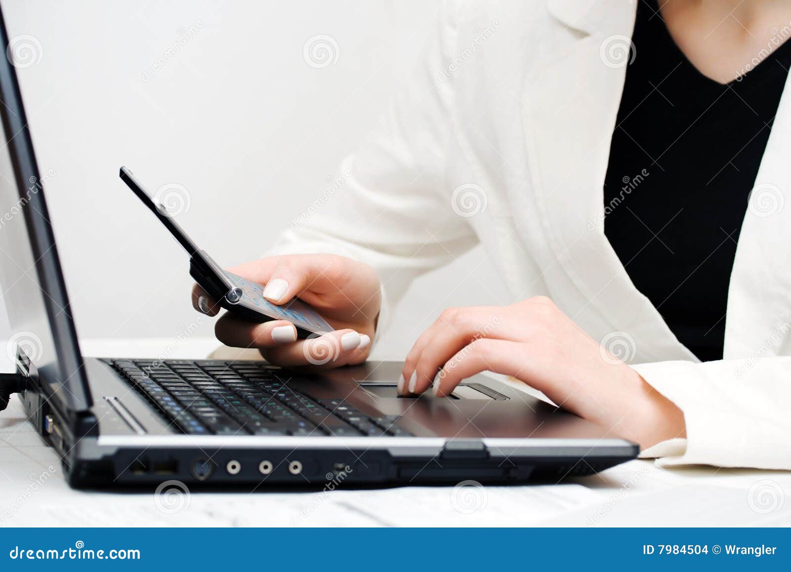 Businesswoman Laptop Working 库存照片 - 图片 包括有 繁忙, 电池: 7984504