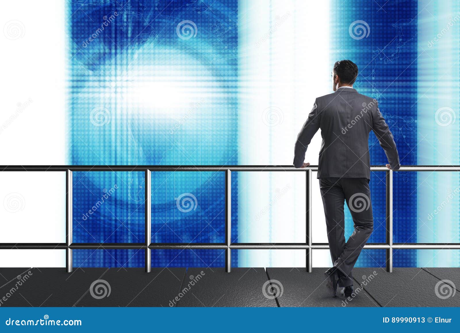 The Businesswoman Looking Optimistically into the Future Stock Image ...