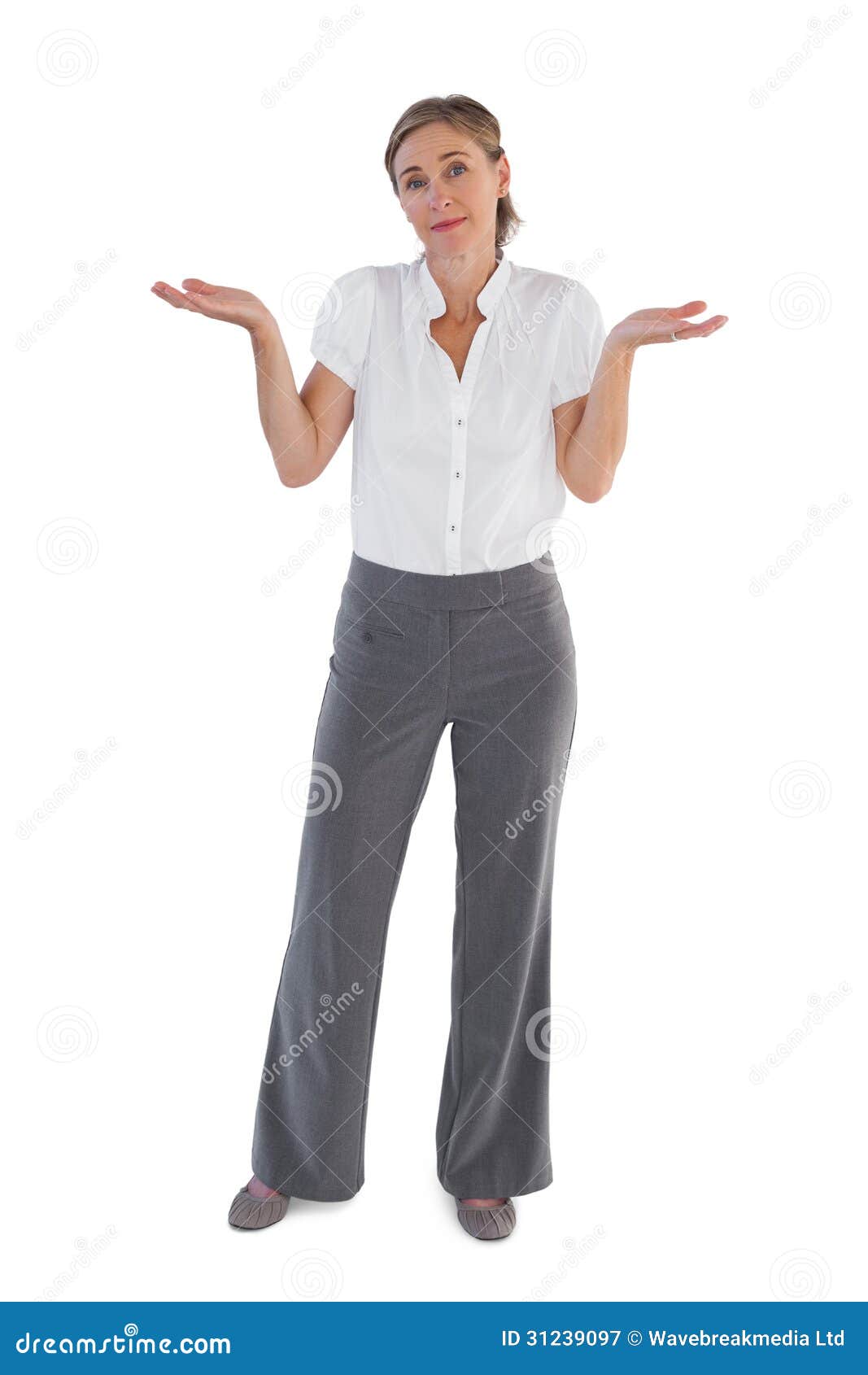 Businesswoman Looking Questioning Stock Image - Image of camera, happy ...