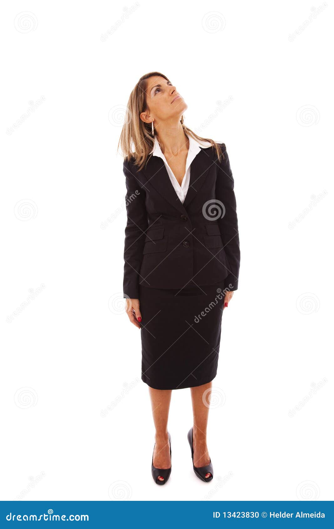 Businesswoman looking up stock photo. Image of looking - 13423830