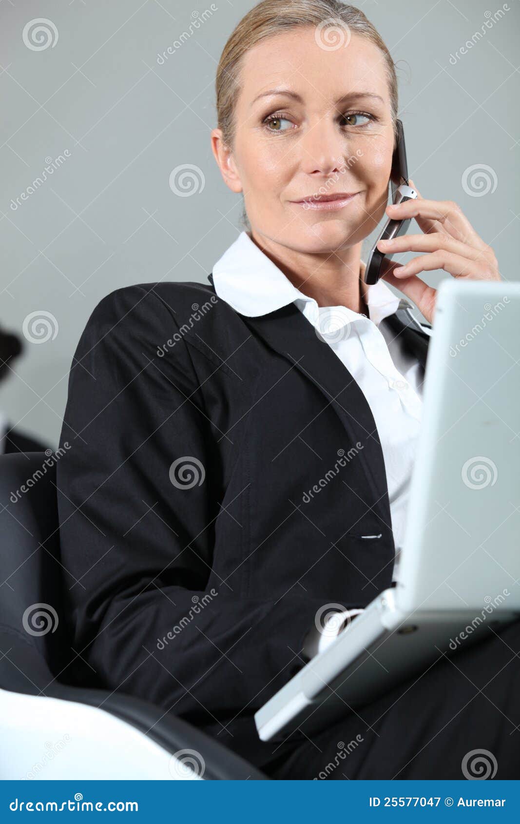 Businesswoman Making a Call Stock Image - Image of eyes, hair: 25577047