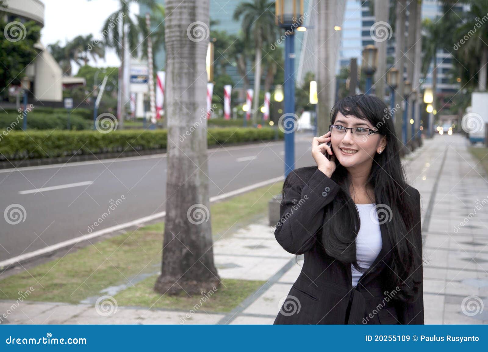 Businesswoman Making a Phone Call Stock Image - Image of city, feminine ...