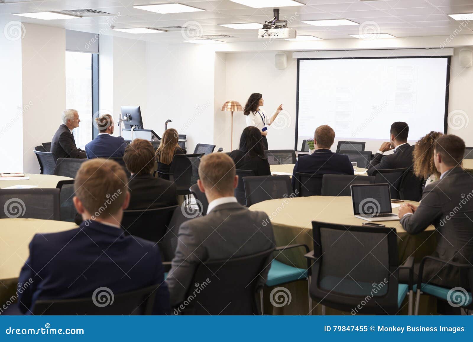 Businesswoman Making Presentation at Conference Stock Image - Image of ...