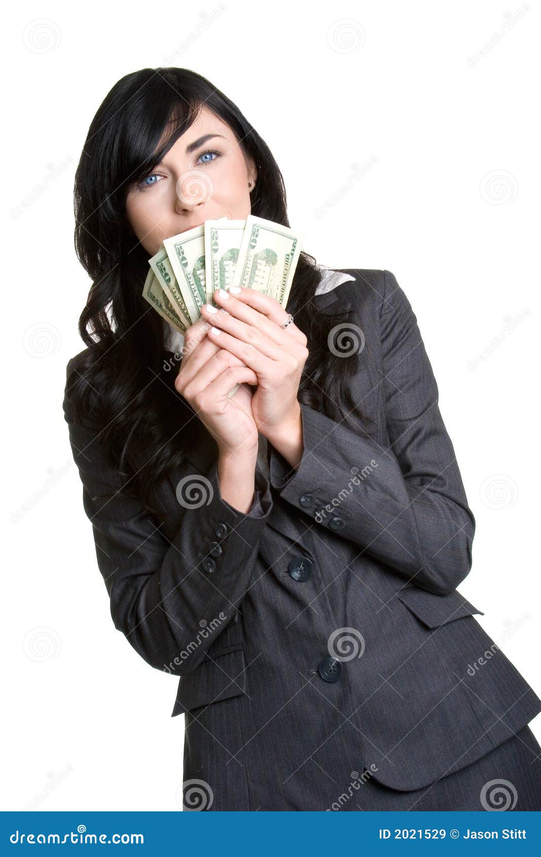 Businesswoman with Money stock image. Image of suit, white - 2021529