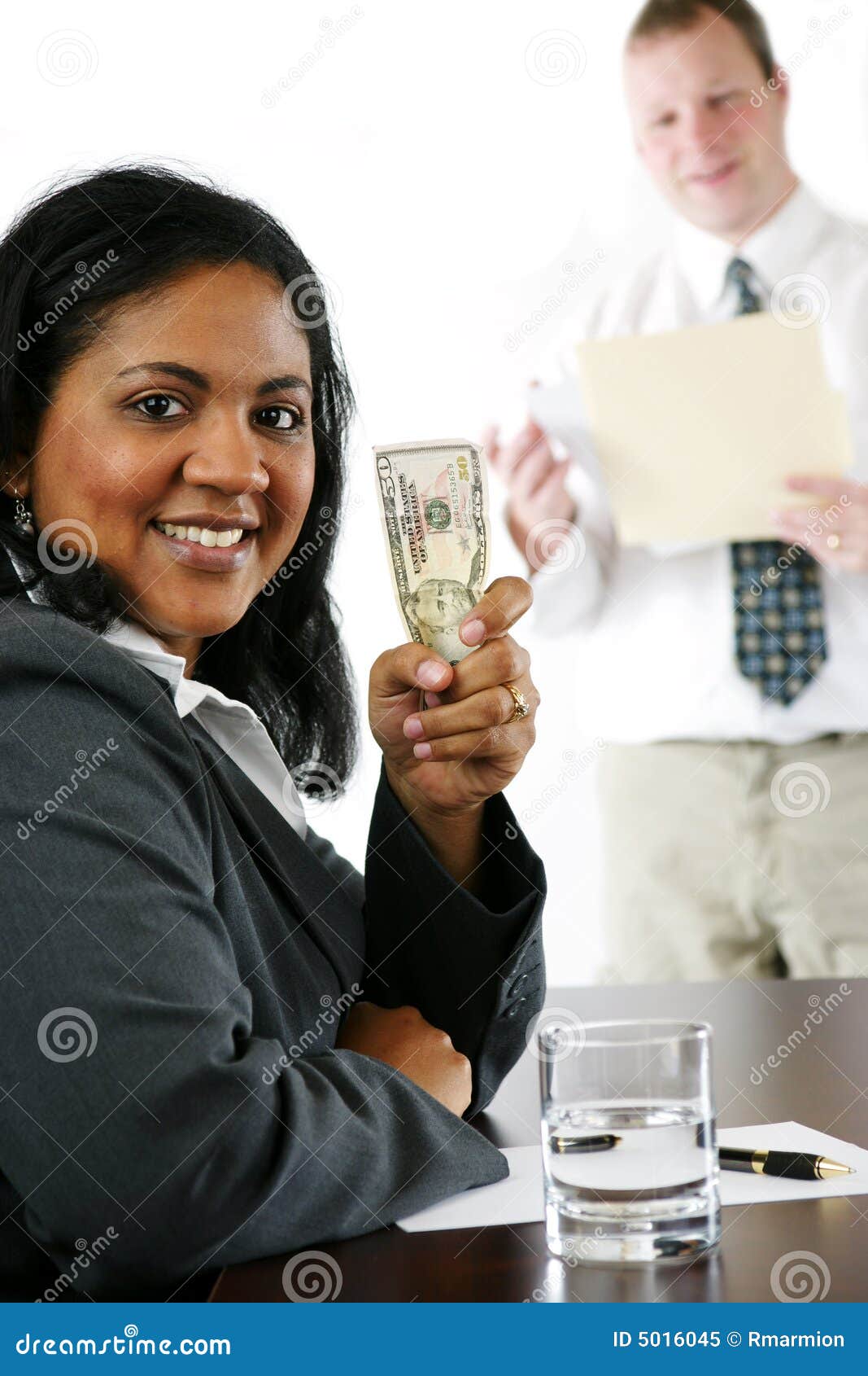 Businesswoman with Money stock image. Image of finances - 5016045