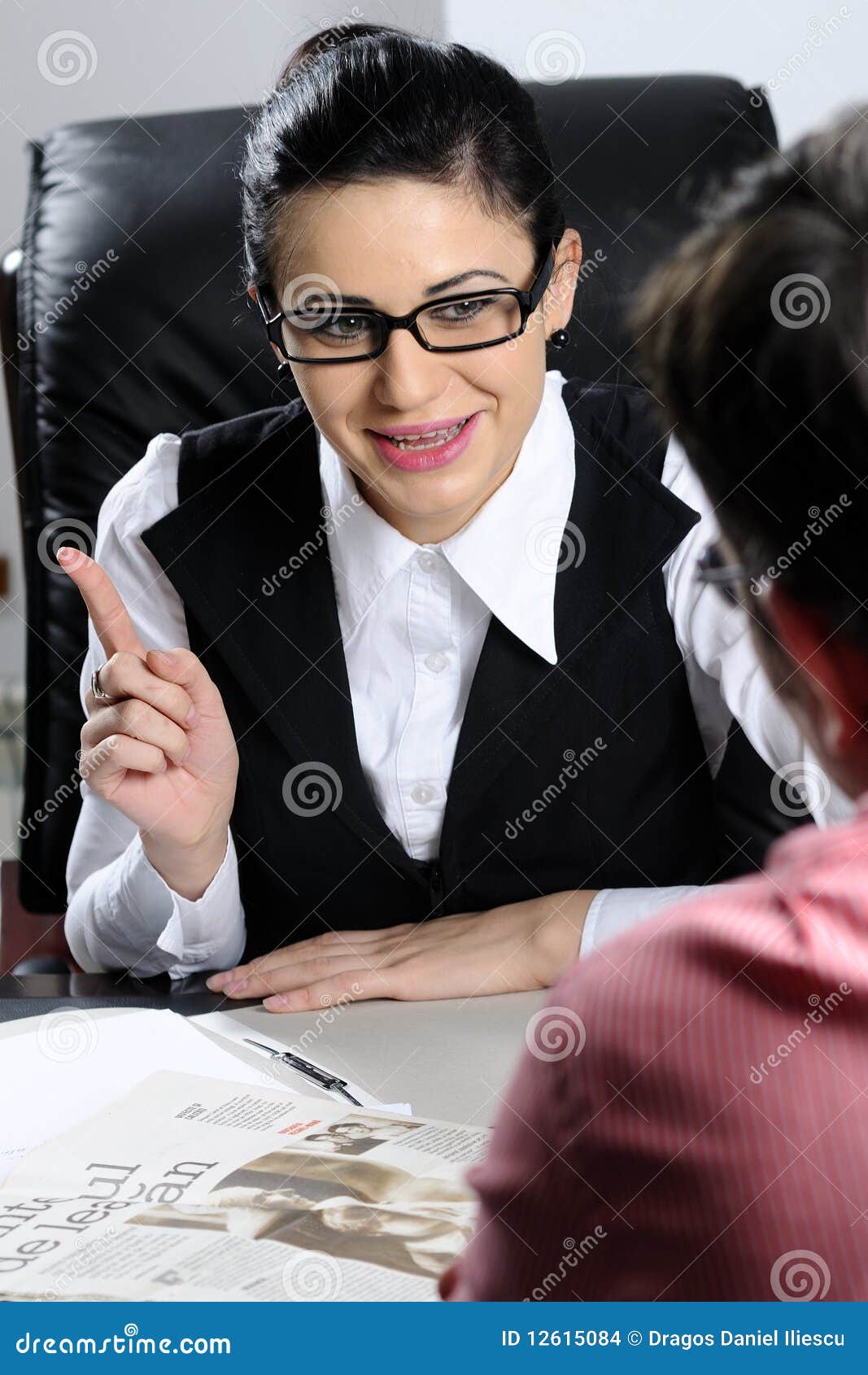 Businesswoman negotiating stock photo. Image of business - 12615084